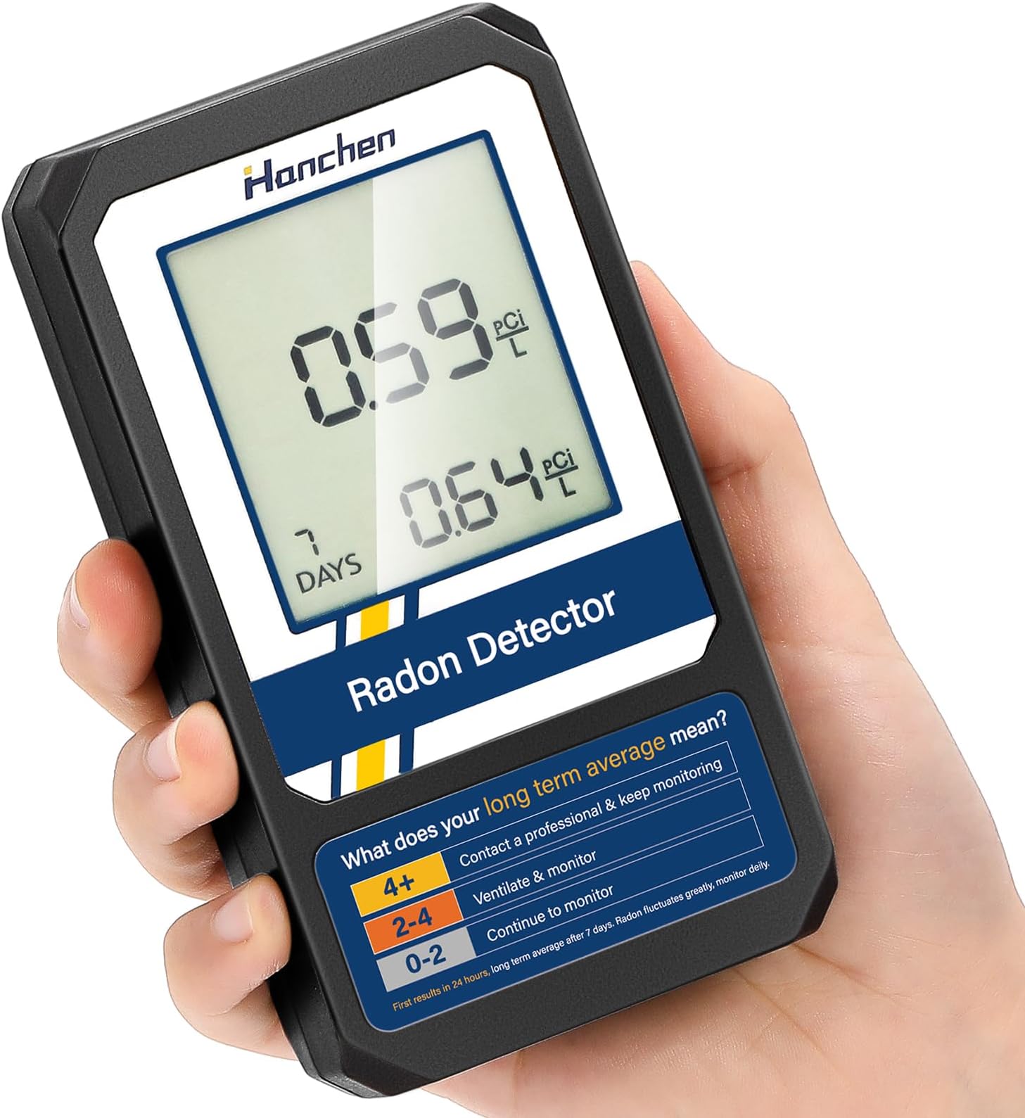 Home Radon Detector, Elifecity Portable Radon Meter, Long and Short ...