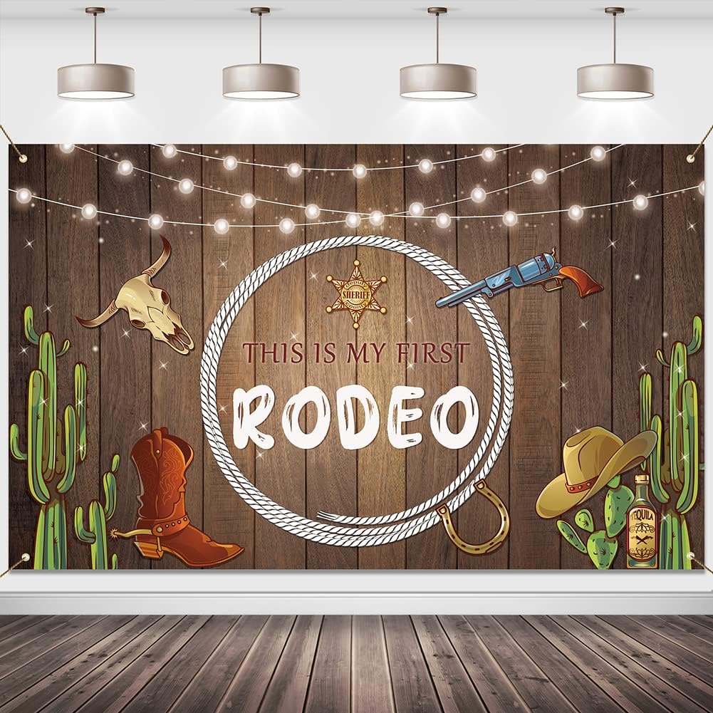 Amazon.com: My 1st Rodeo Banner This Is My First Rodeo Backdrop ...