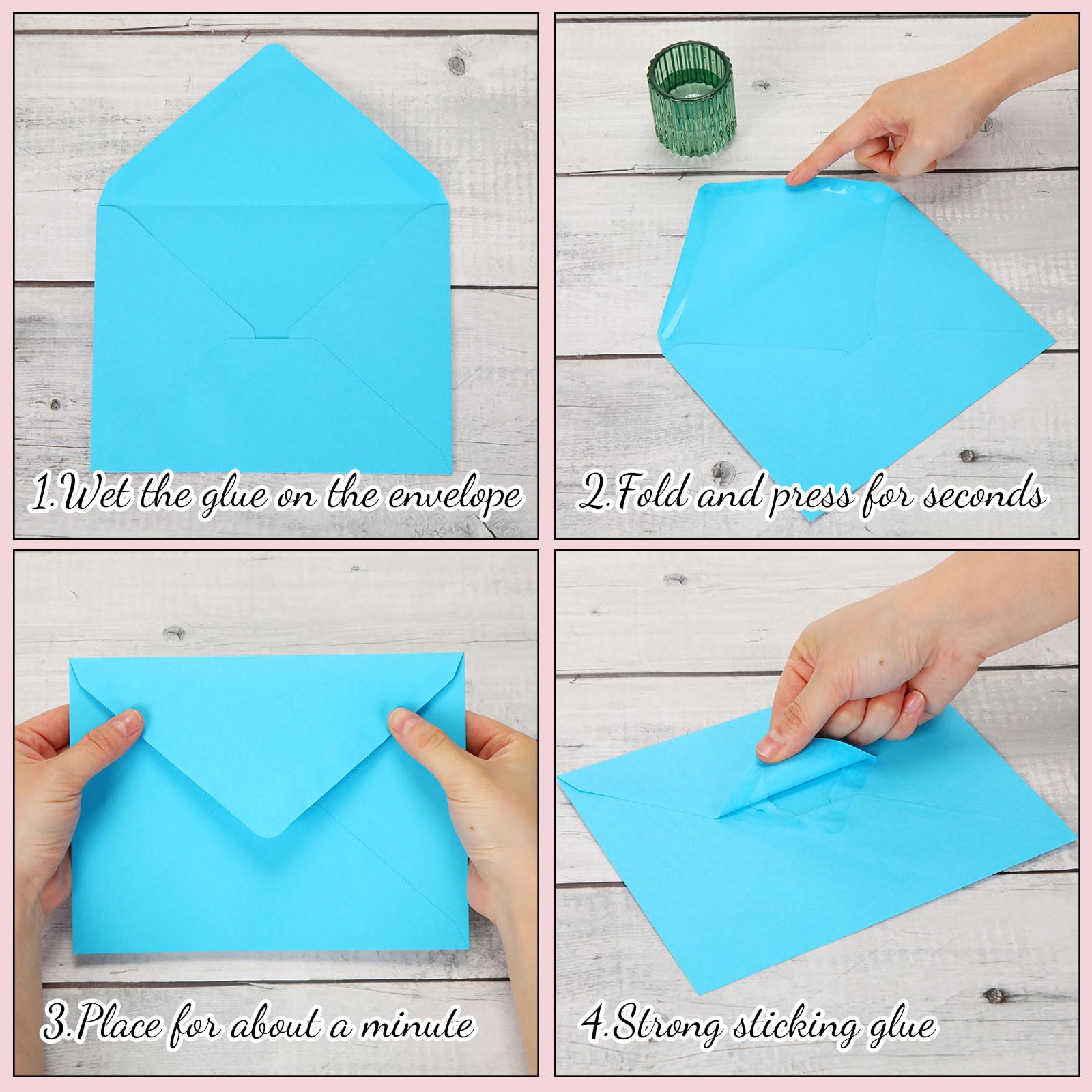 500 Pcs Colorful A7 Envelopes Seal Printable Colored Envelopes for 5x7 ...