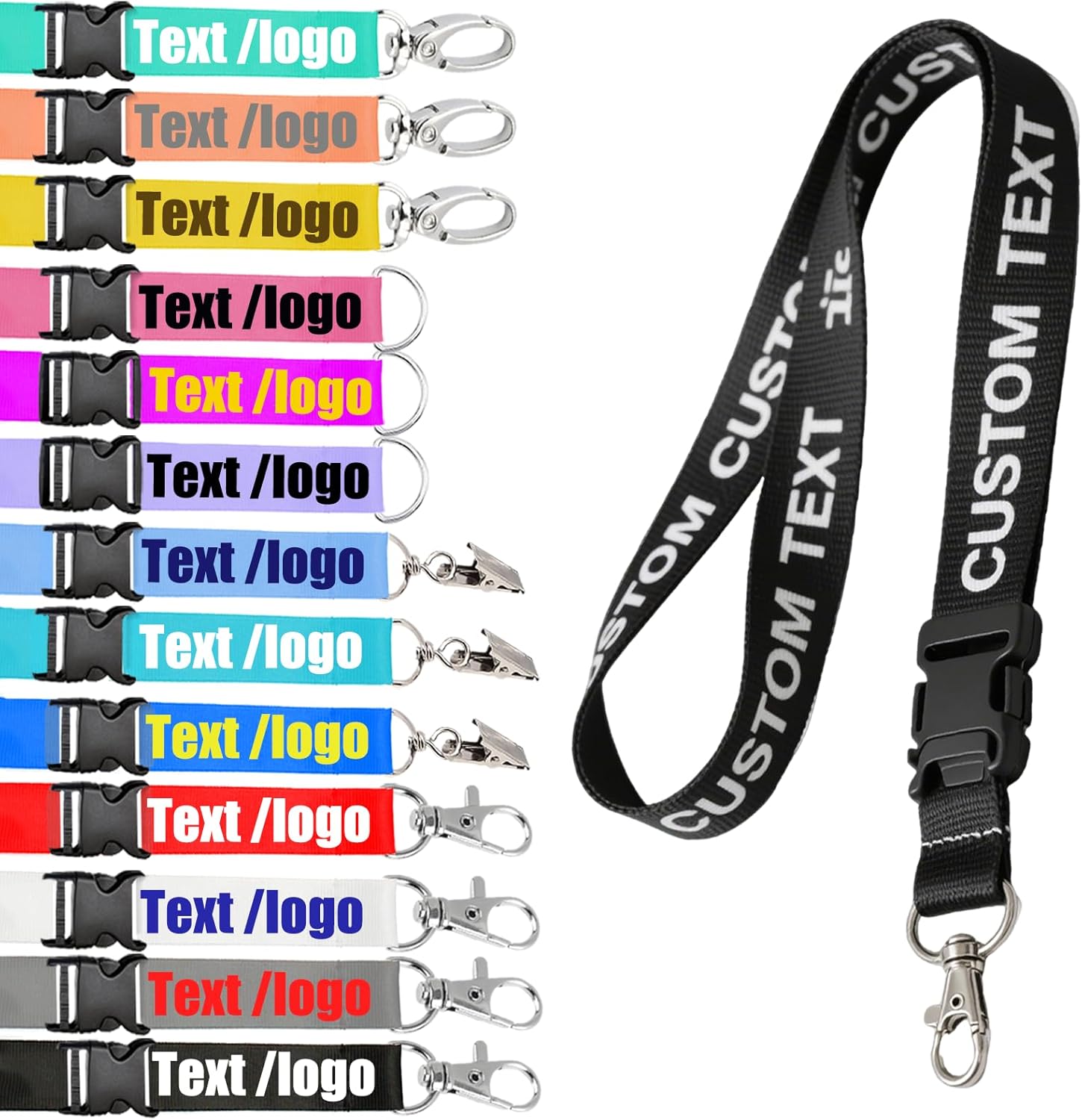 Amazon.com: Xnslpww 10-2000Pcs Custom Personalized Lanyards for Id ...