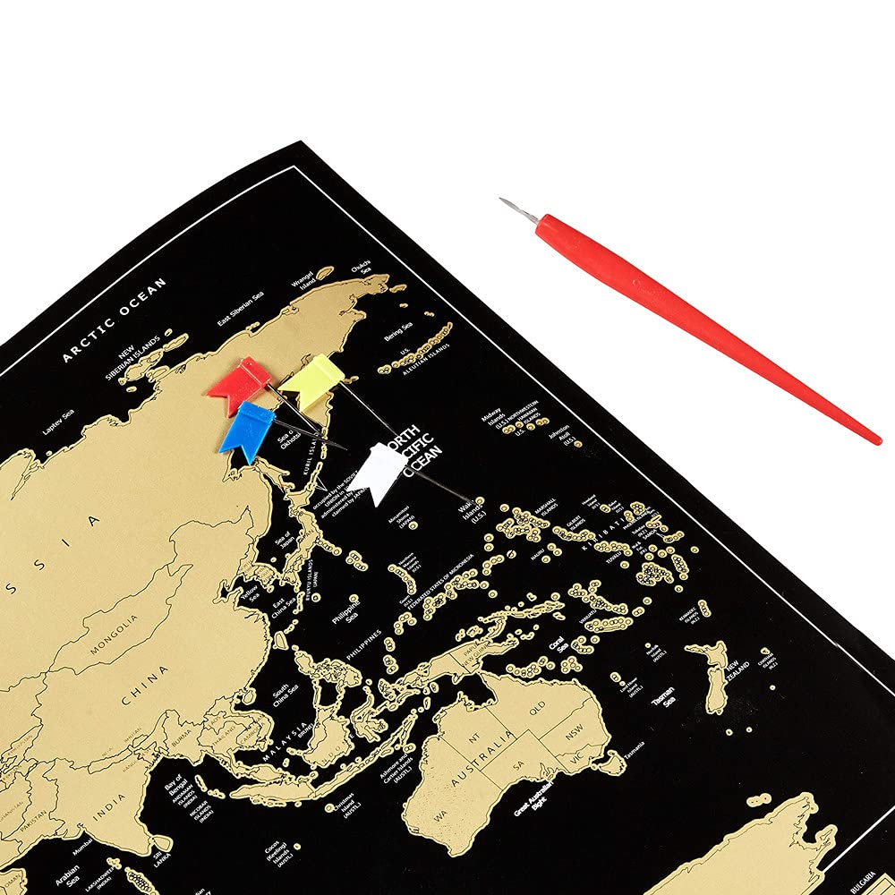 Scratch Off World Map Easy to Frame Scratchable World Posters ...