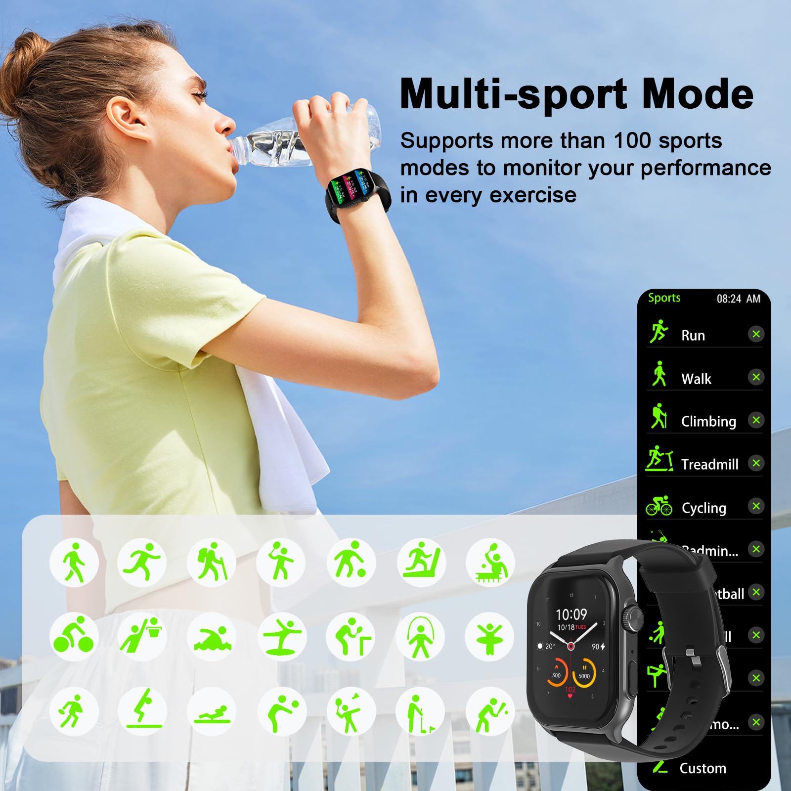 Snapklik.com : Smartwatch E07 Fitness Sports Watch, 1.96 Amoled HD ...