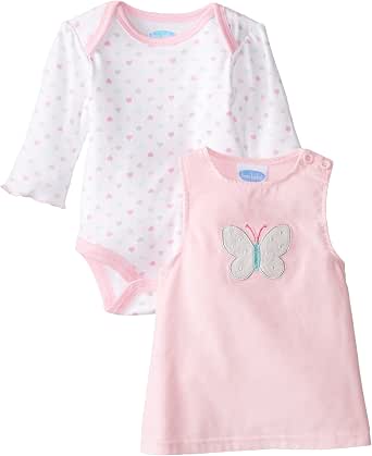 Amazon.com: BON BEBE Baby-Girls Newborn Butterfly and Hearts Bodysuit ...
