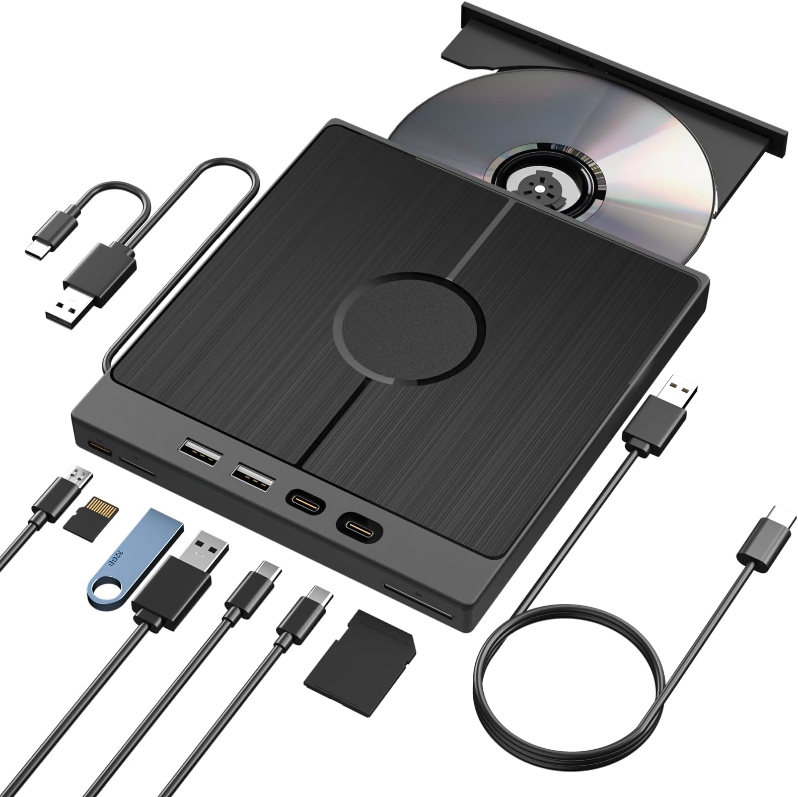 Amazon.com: PeroBuno External CD DVD Drive, USB 3.0 Optical Disc Drive ...