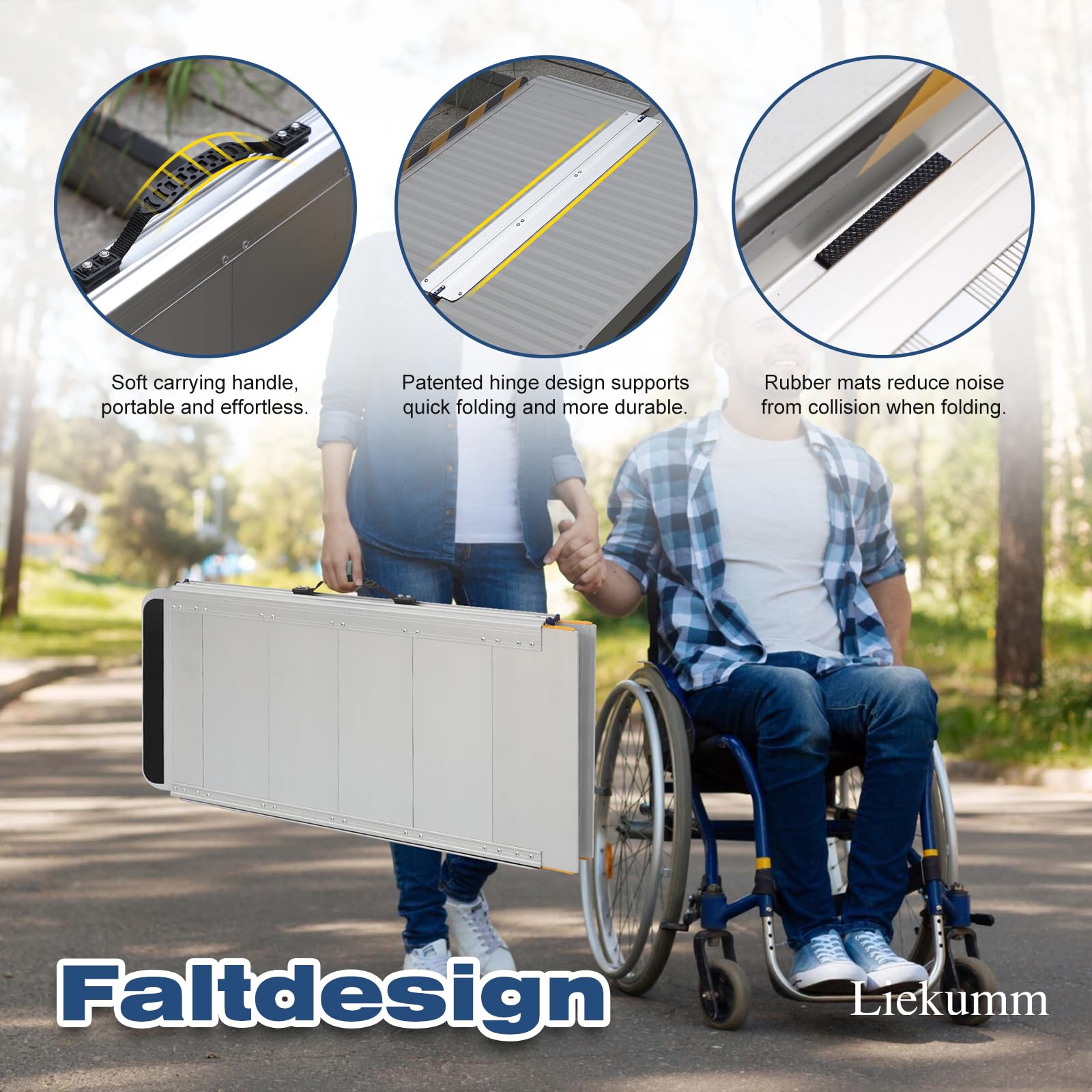 Snapklik.com : 4FT Portable Wheelchair Ramp, Aluminum Handicap Ramp ...