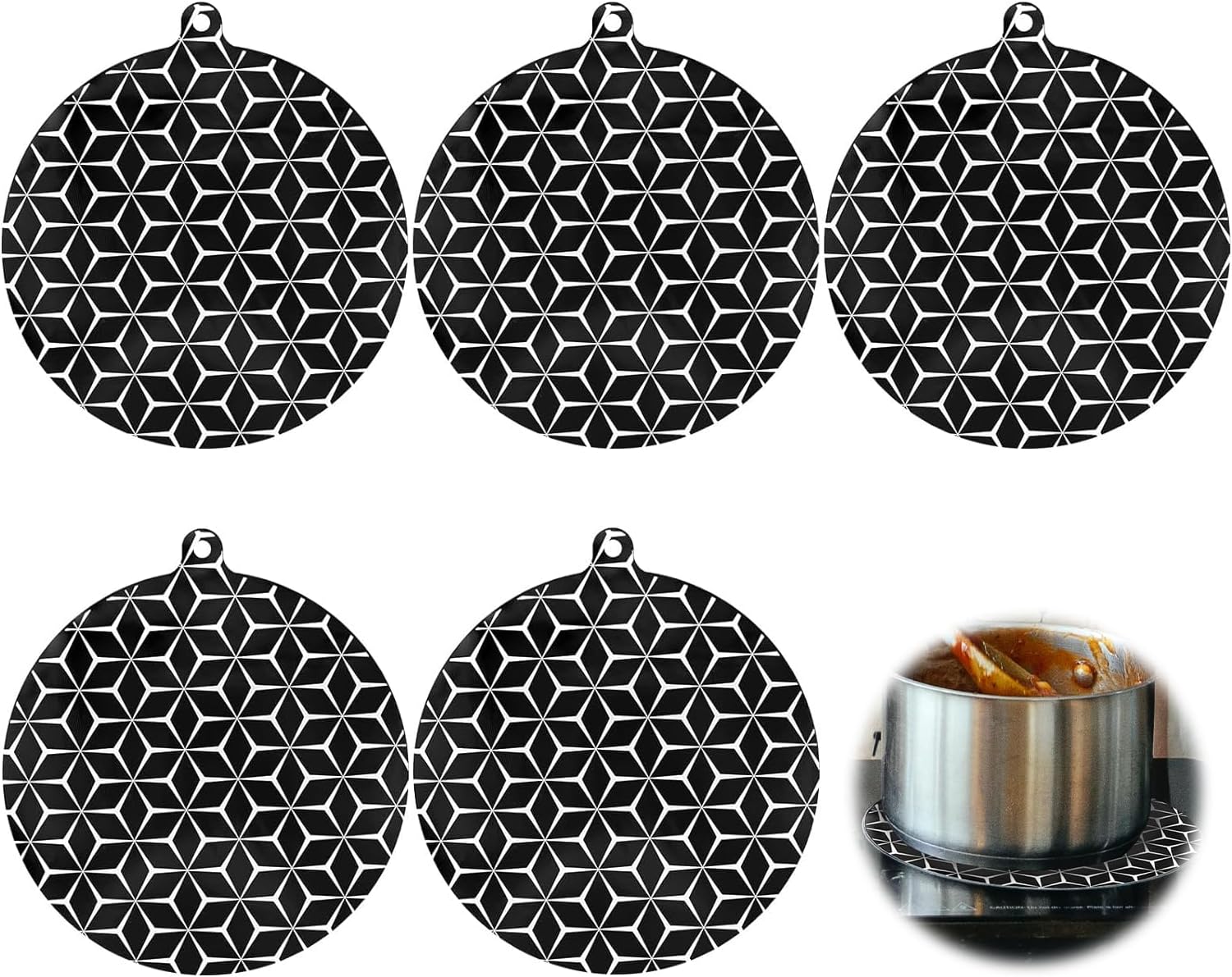 Xumann 5PCS Induction Hob Protector Mat, Ceramic Hob Protector, Anti ...