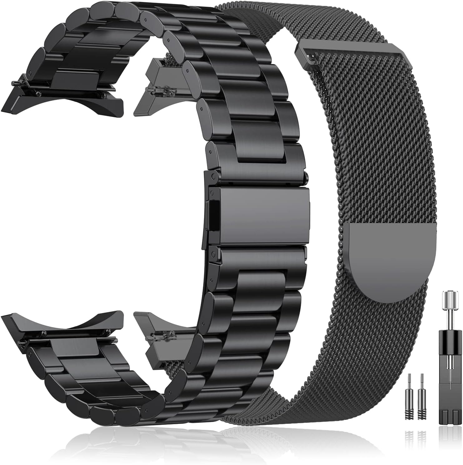 Correa de reloj de acero inoxidable brillante para Samsung Galaxy Watch ...