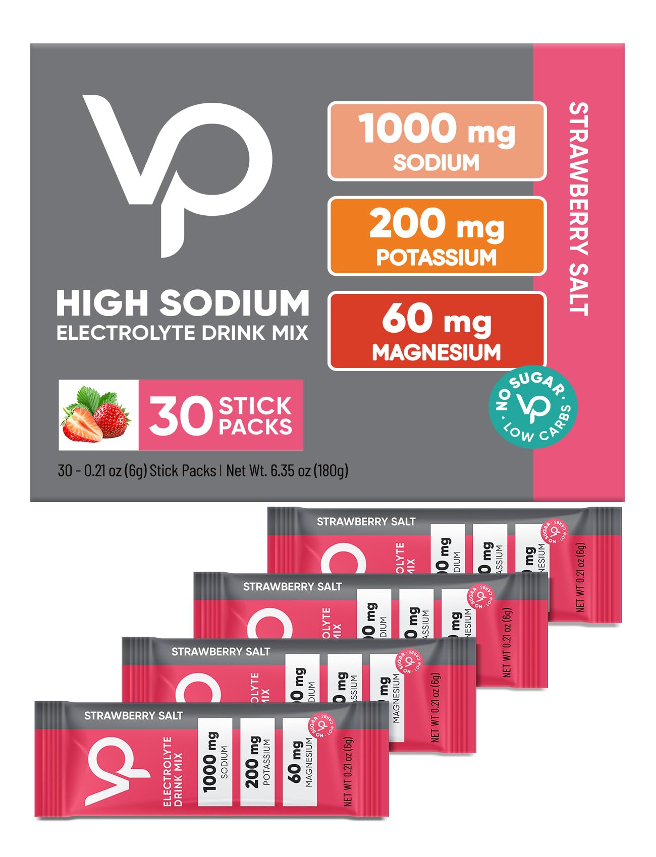 Amazon.com: Venture Pal High Sodium Sugar Free Electrolytes Powder ...