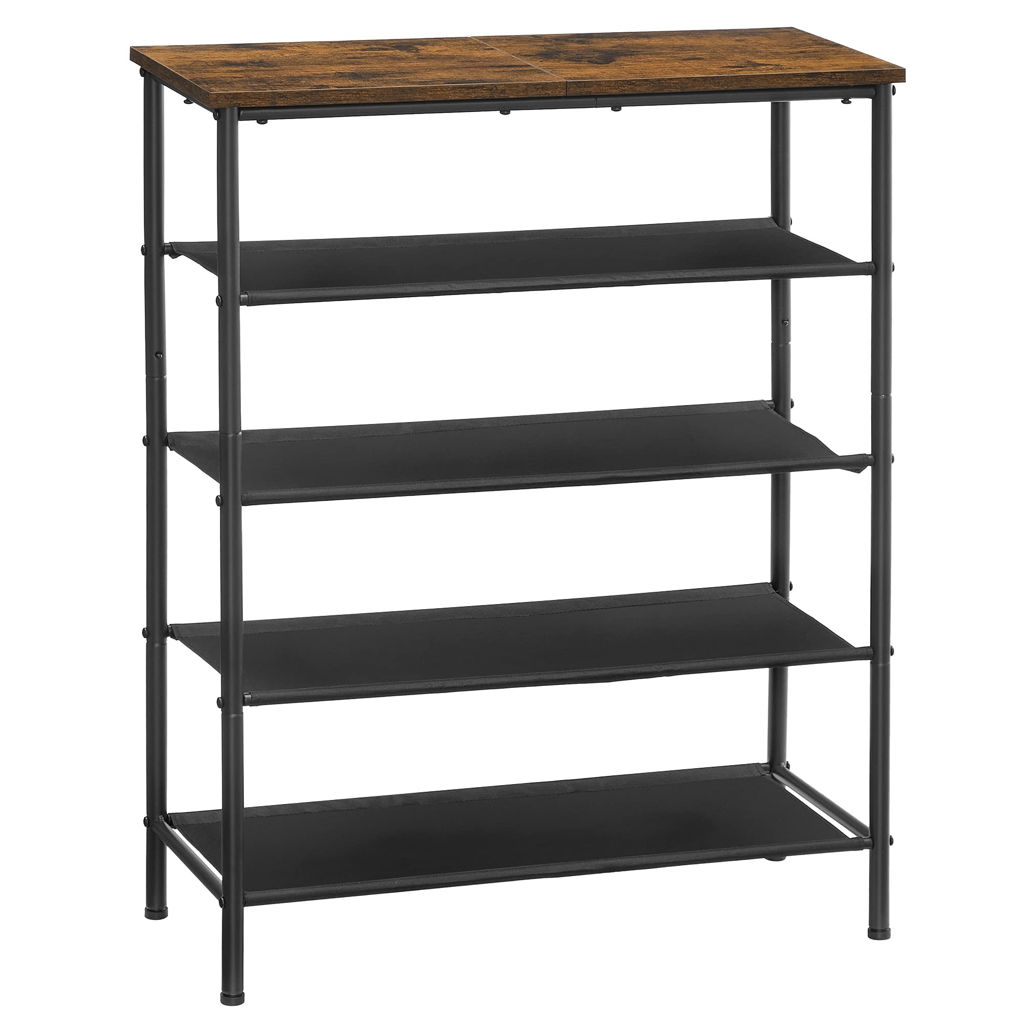 VASAGLE Shoe Rack 5 Tier, Narrow Shoe Organizer for Closet Entryway ...