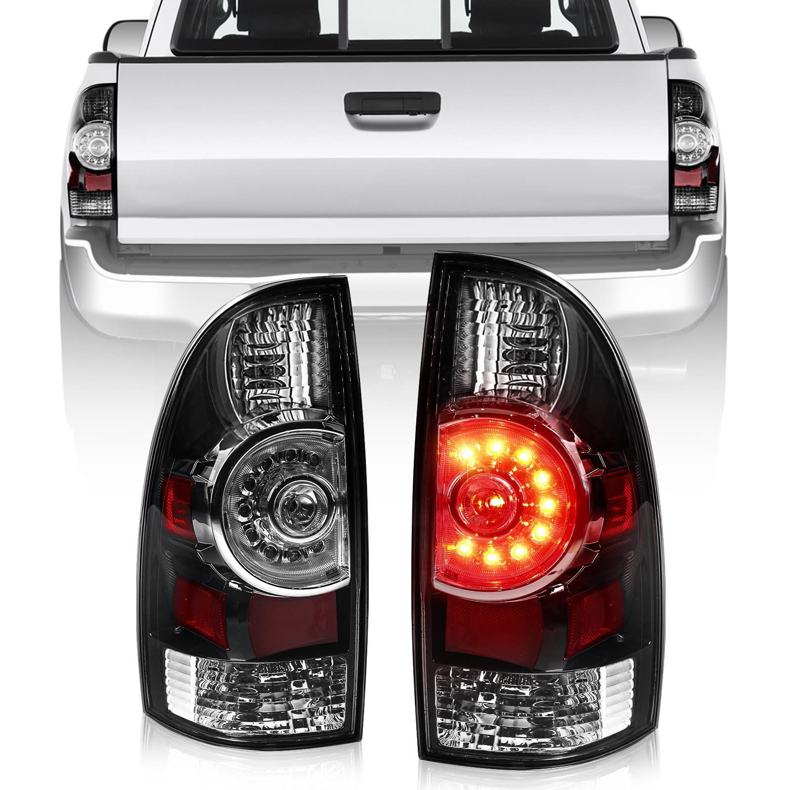 LED Tail Lights Compatible with Toyota Tacoma 2005-2015, Taillight Lamp ...