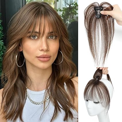 Amazon.com : Bangs Hair Clip, Clip In Bangs Real Human Hair Clip On ...
