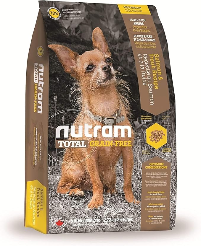 Amazon.co.jp: 【ニュートラム】T28 NUTRAM TOTAL GRAIN-FREE®トラウト＆サーモン ドッグフード（小型犬用 ...