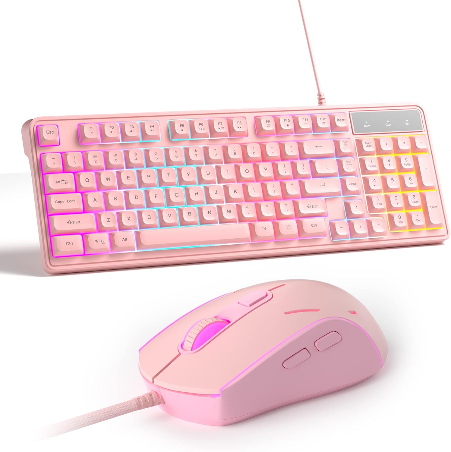 MageGee GK980 Gaming Keyboard and Mouse Combo - Wired Backlit Keyboard ...