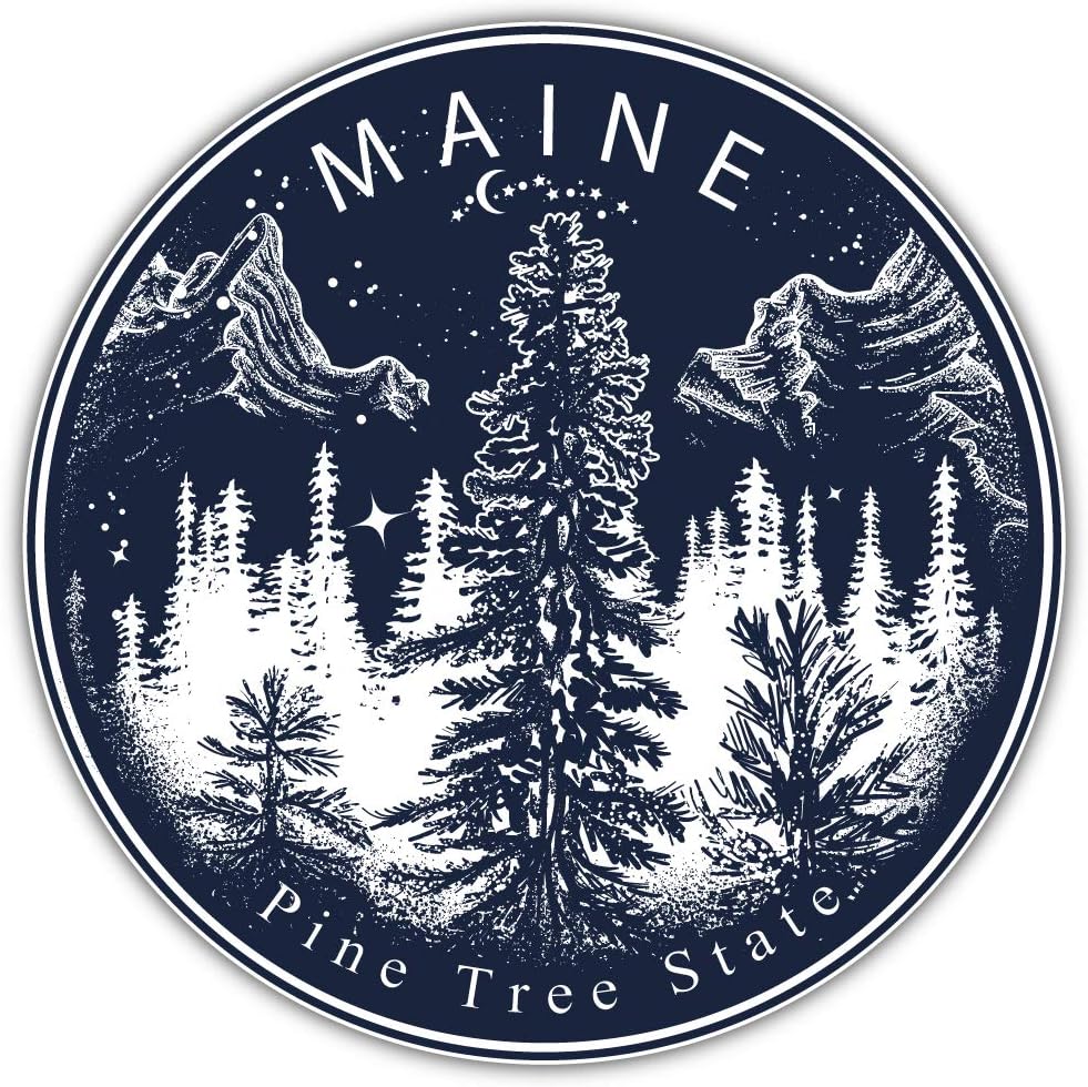 Amazon.com - Maine USA State Vintage Emblem Car Bumper Sticker Decal 3 ...