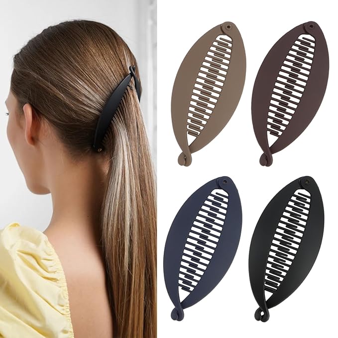 Amazon.com : Hapdoo Hair Clips, 4PCS Banana Clips for Thick Thin hair ...