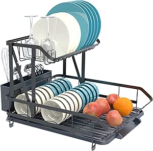 Amazon.com - EMT ETRENDS 2 Tier Collapsible Dish Drying Rack,17.13"(L ...