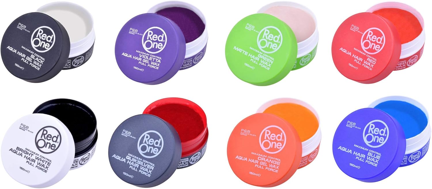 RED ONE Aqua Hair Wax Lot de 8 cires pour cheveux 150 ml : Amazon.fr ...