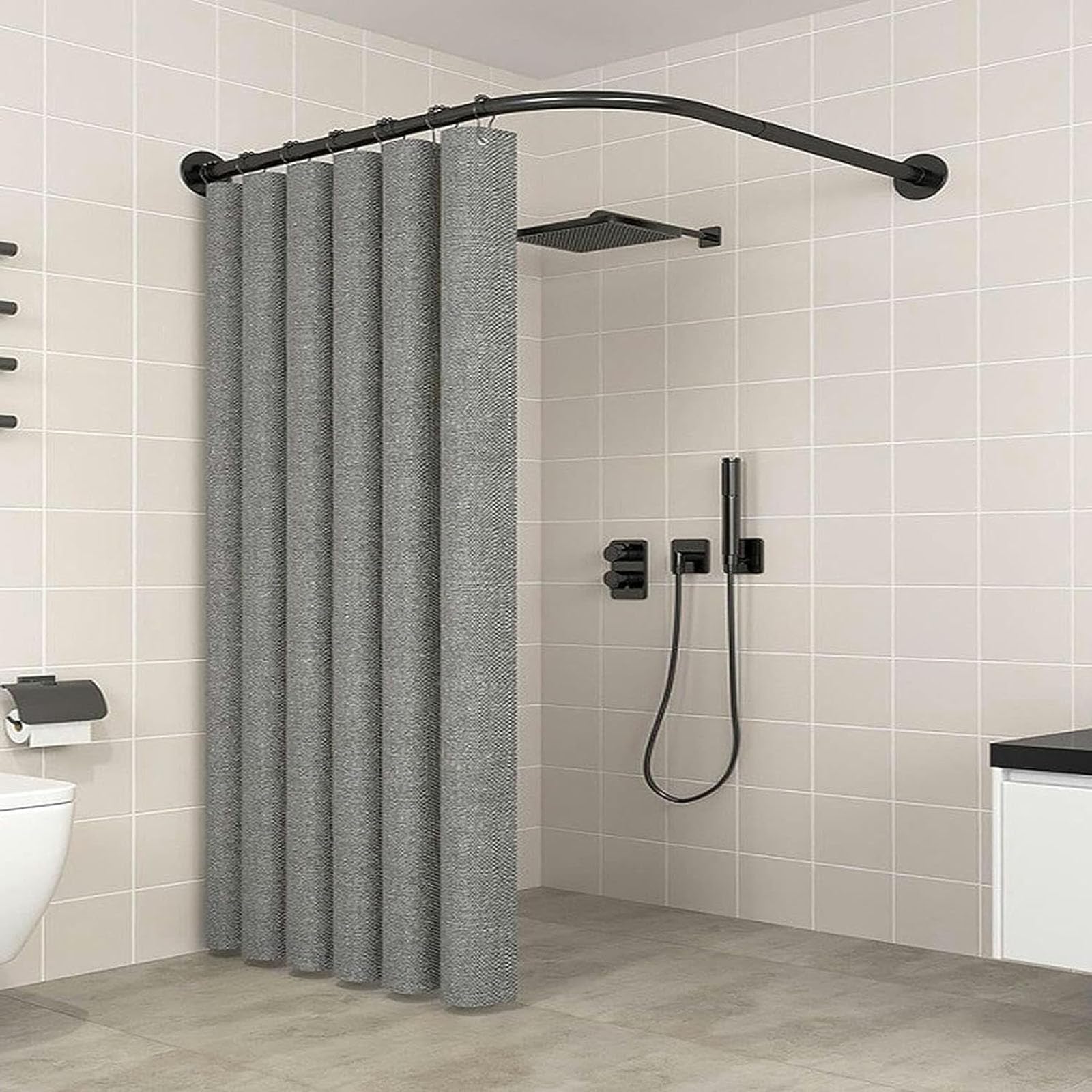 Barras Para Cortinas De Ducha Para Duchas De Esquina