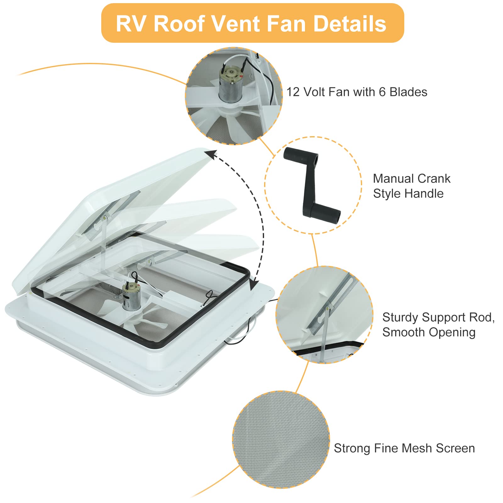 Snapklik.com : BLACKHORSE-RACING 14 RV Roof Vent