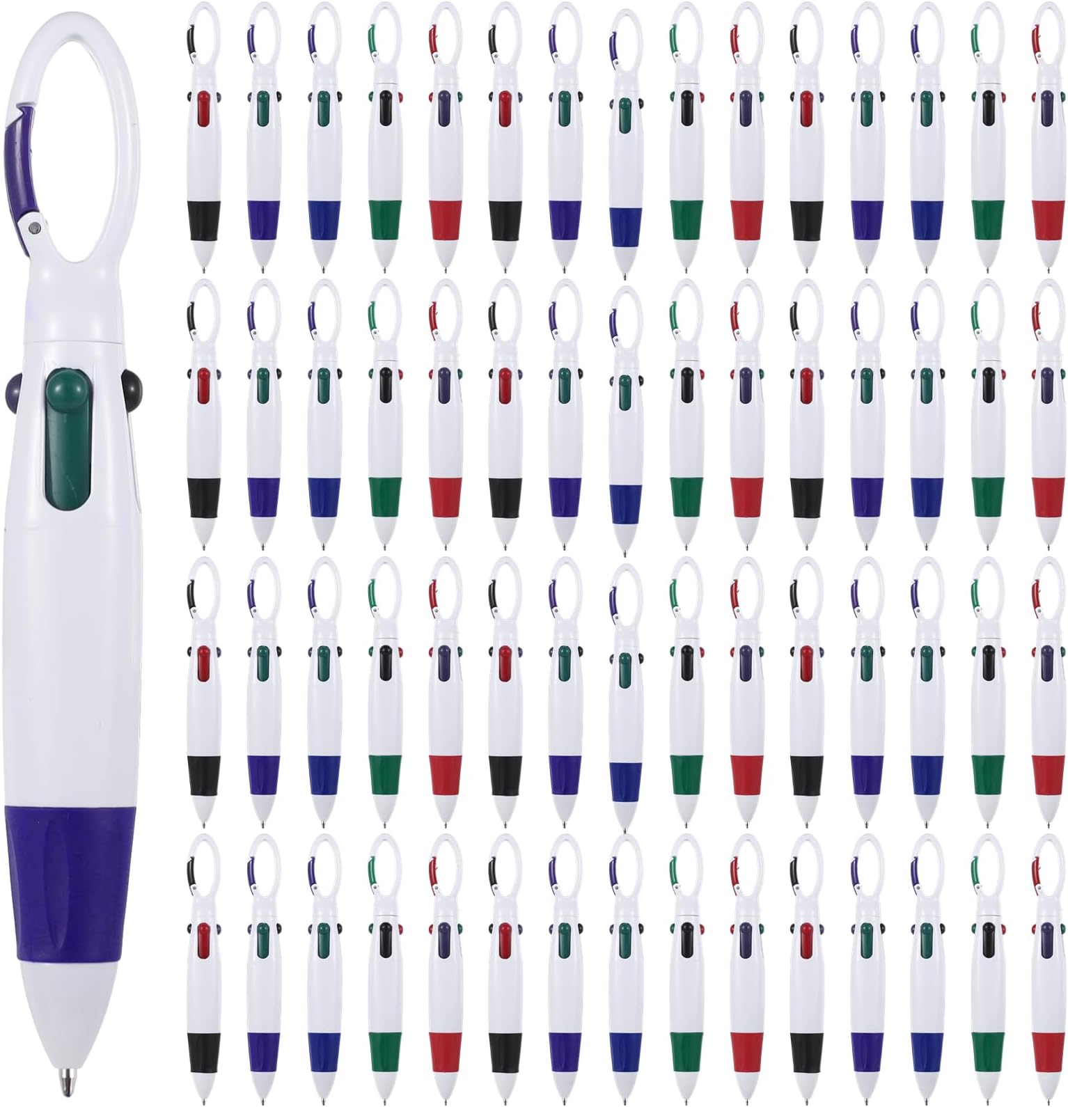 Amazon.com : Tideme 60PCS Retractable Shuttle Pens with Carabiner Clips ...