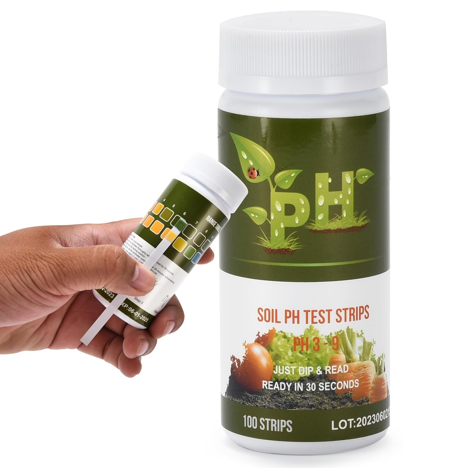 Amazon.com: Window Garden 100 Strip Soil pH Test Kit - Complete pH Test ...