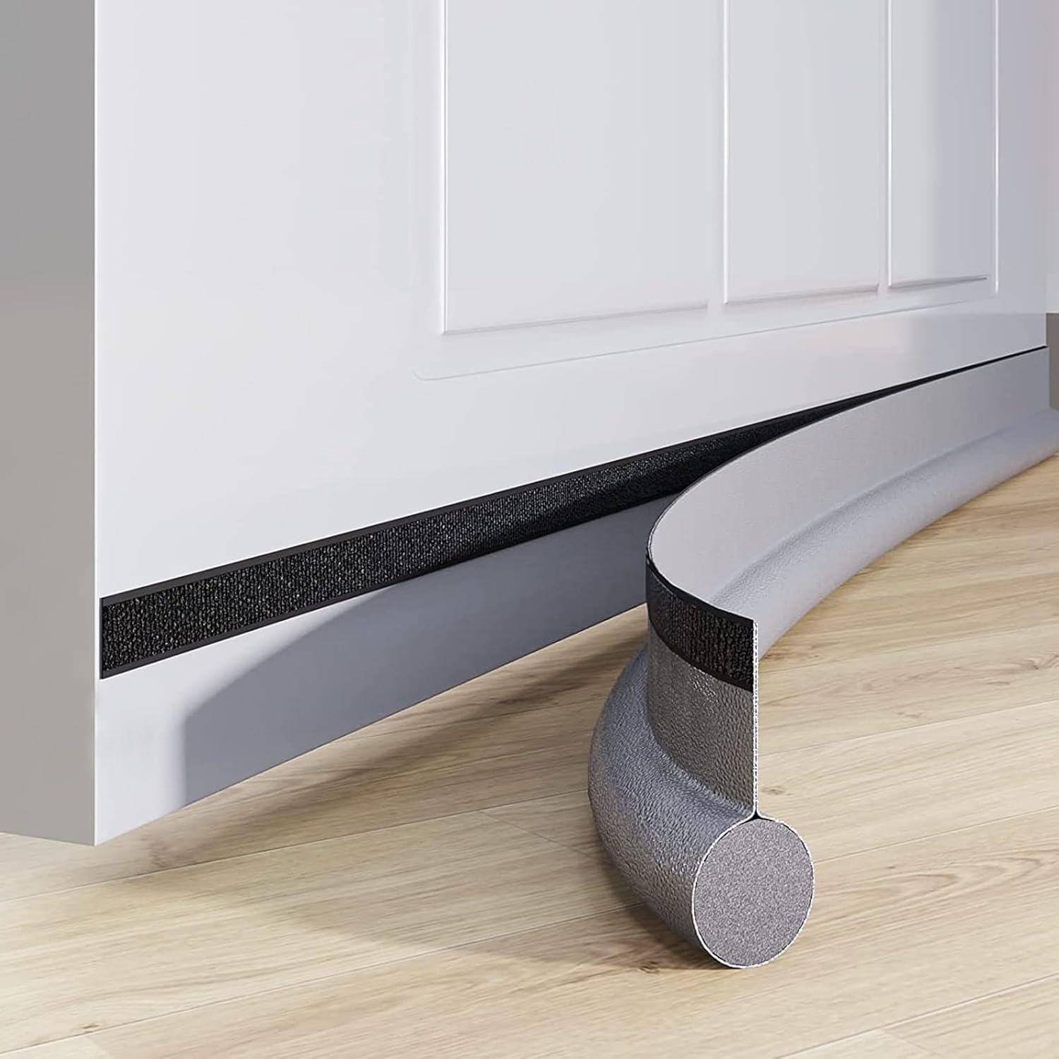 2 Pièce Bas de Porte Unilatéral 96 X 5 CM, Calfeutrer Bas de Porte ...