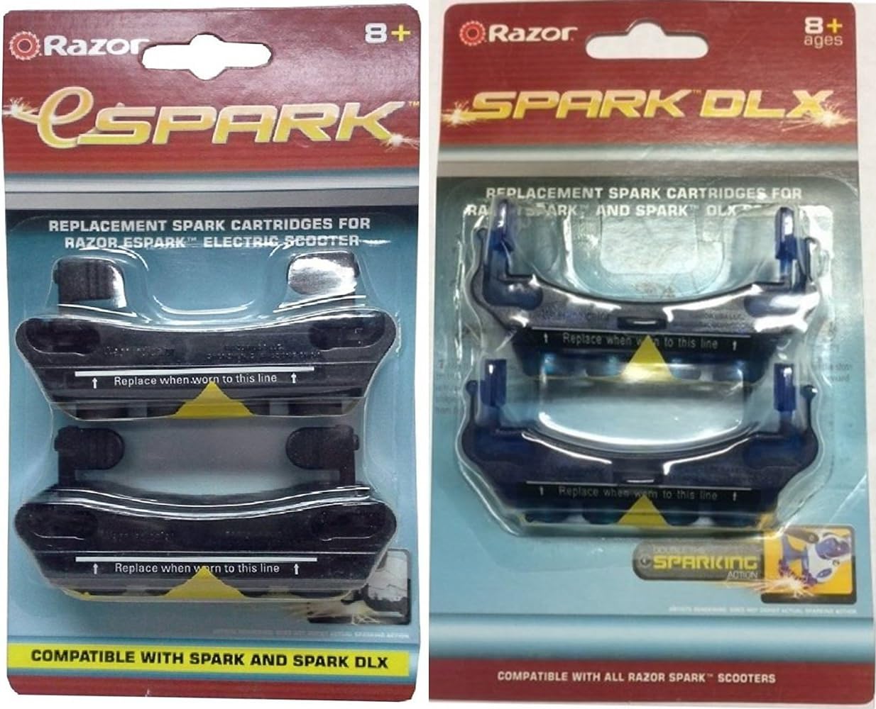 Amazon.com : Razor Set of 2 Replacement Cartridges: eSpark & DLX for ...