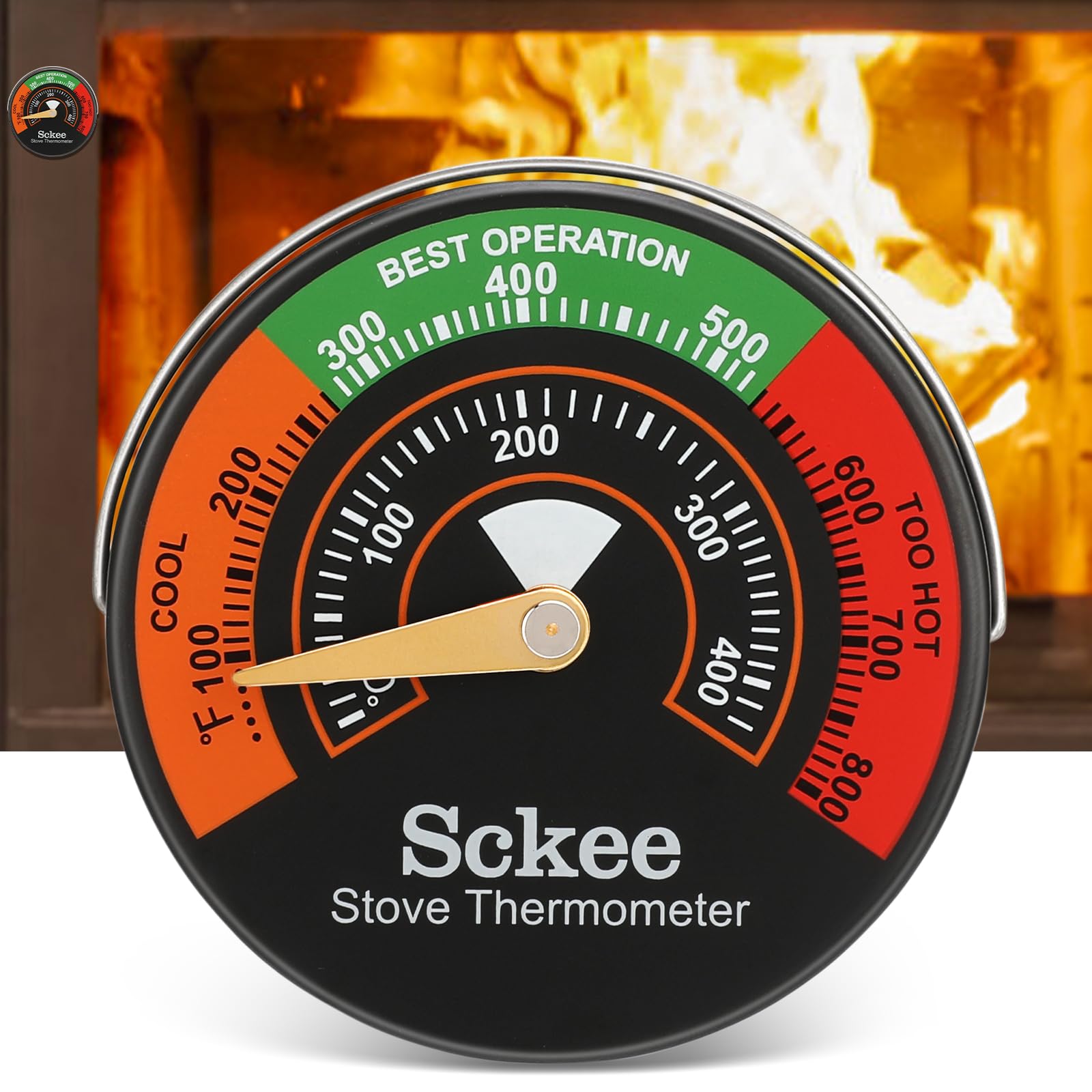 Snapklik.com : Magnetic Stove Temperature Gauge - Multi-Fuel Stove ...