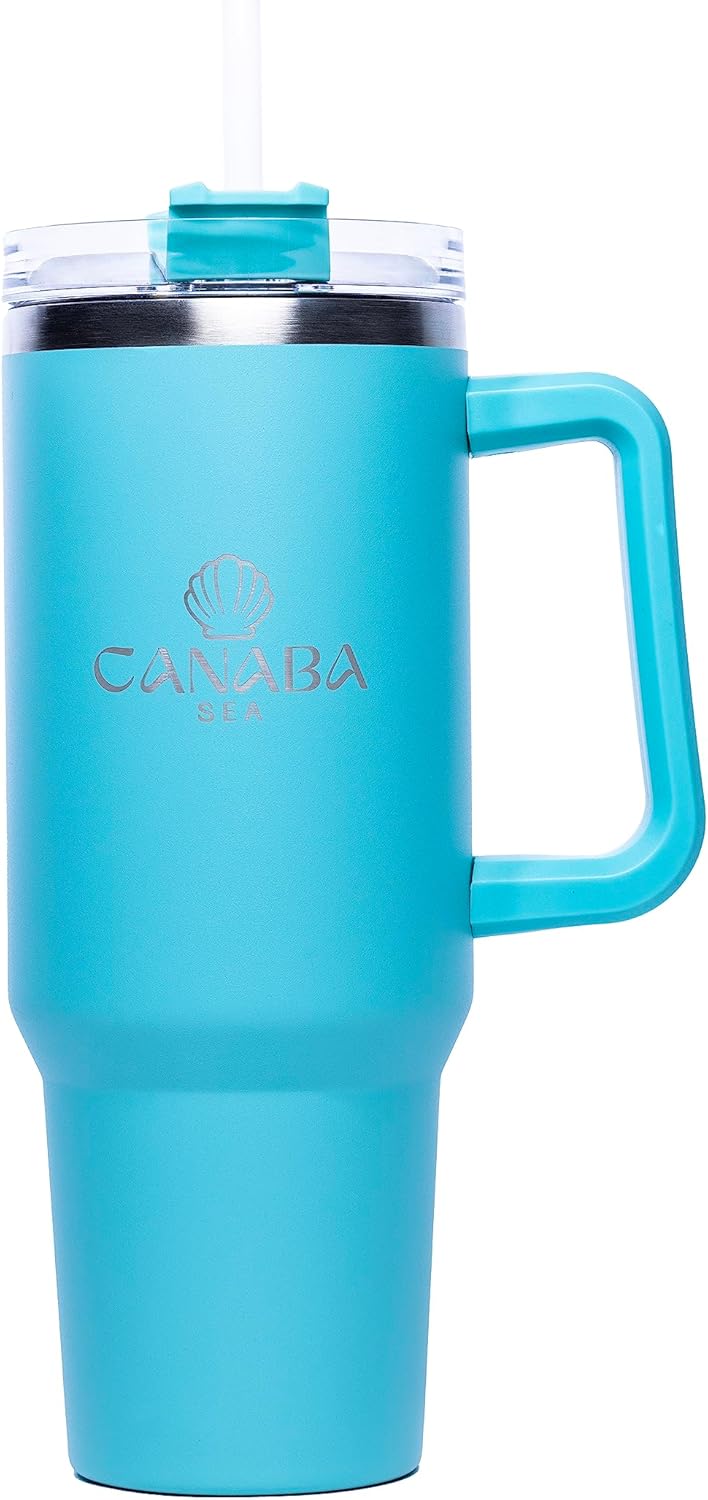 Amazon.com | CANABA SEA 40 oz Tumbler With Handle and Straw Lid ...