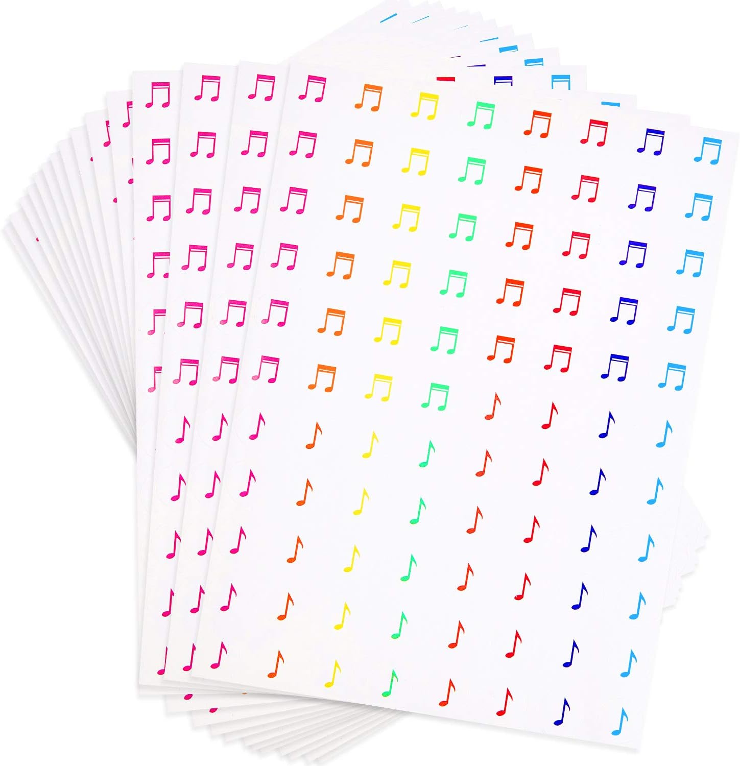 Amazon.com: Outus 1760 Pieces Music Notes Stickers Colorful 20 Sheets ...