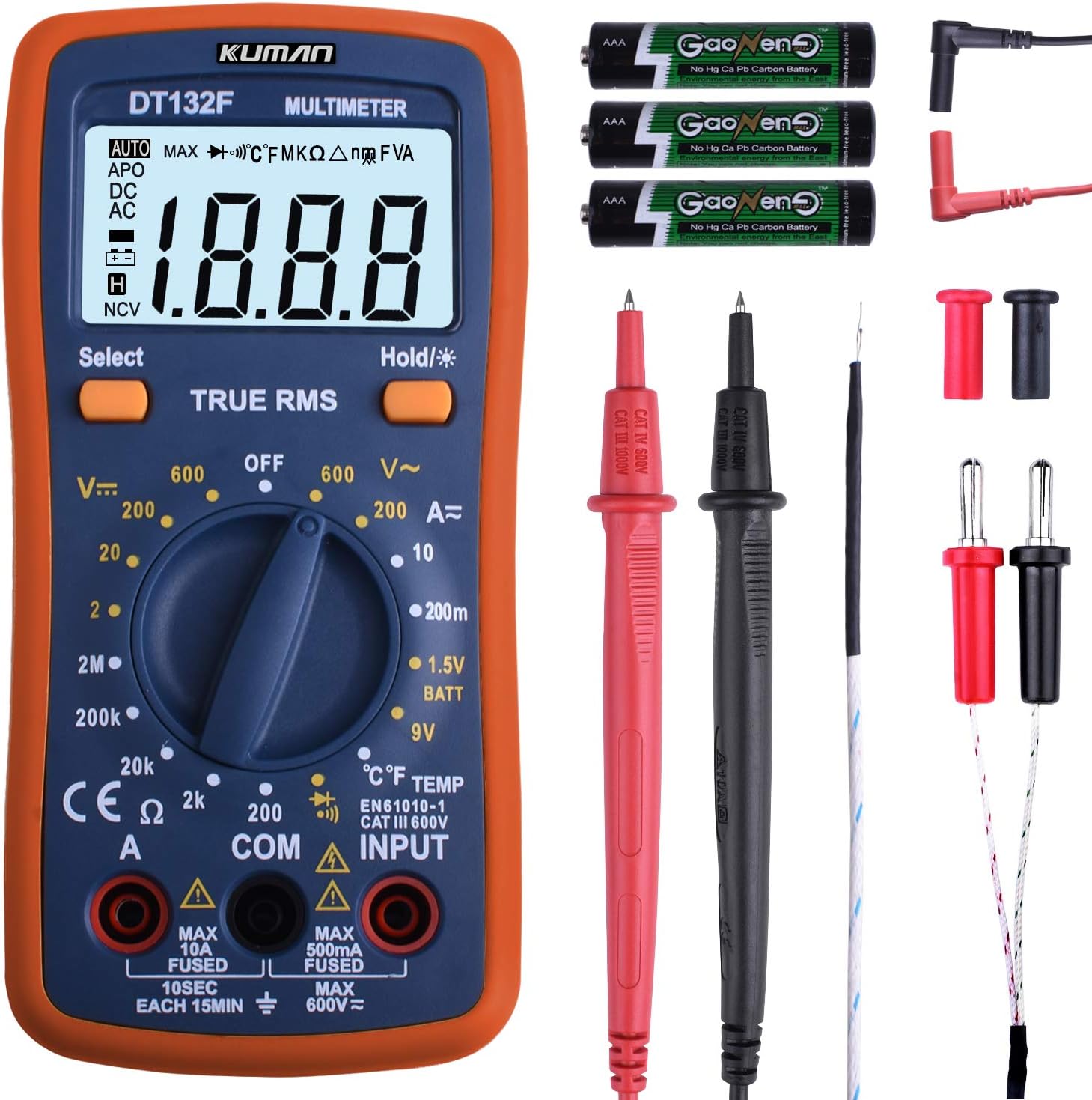 Kuman Multimetro Digitale，Mini Multimetro Tester per Tensione e ...