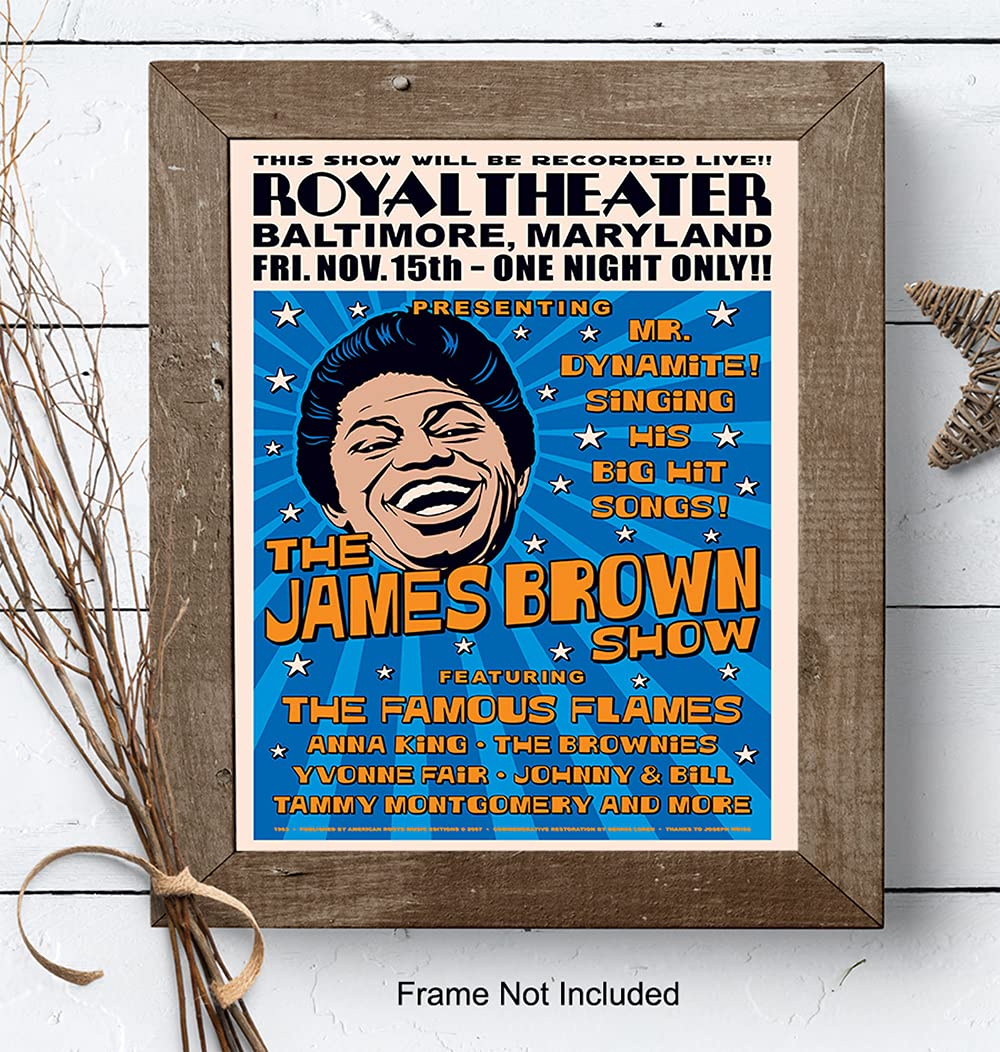 James Brown African American Decor – Black Culture Wall Art – Motown R ...