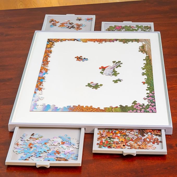 Amazon.com: Bits and Pieces - 1500 Piece Puzzle Board with Drawers ...