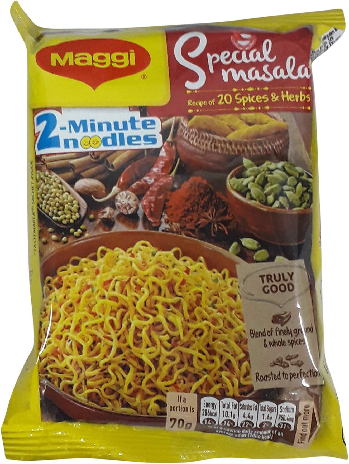 Amazon.com : Maggi 2 Minutes Noodles Masala, 70 grams pack (2.46 oz ...