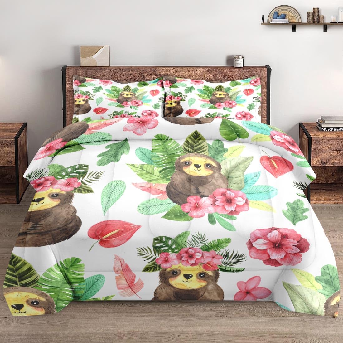 Amazon.com: WeCozy 3 Pcs Full Size Comforter Set with 2 Pillowcases ...