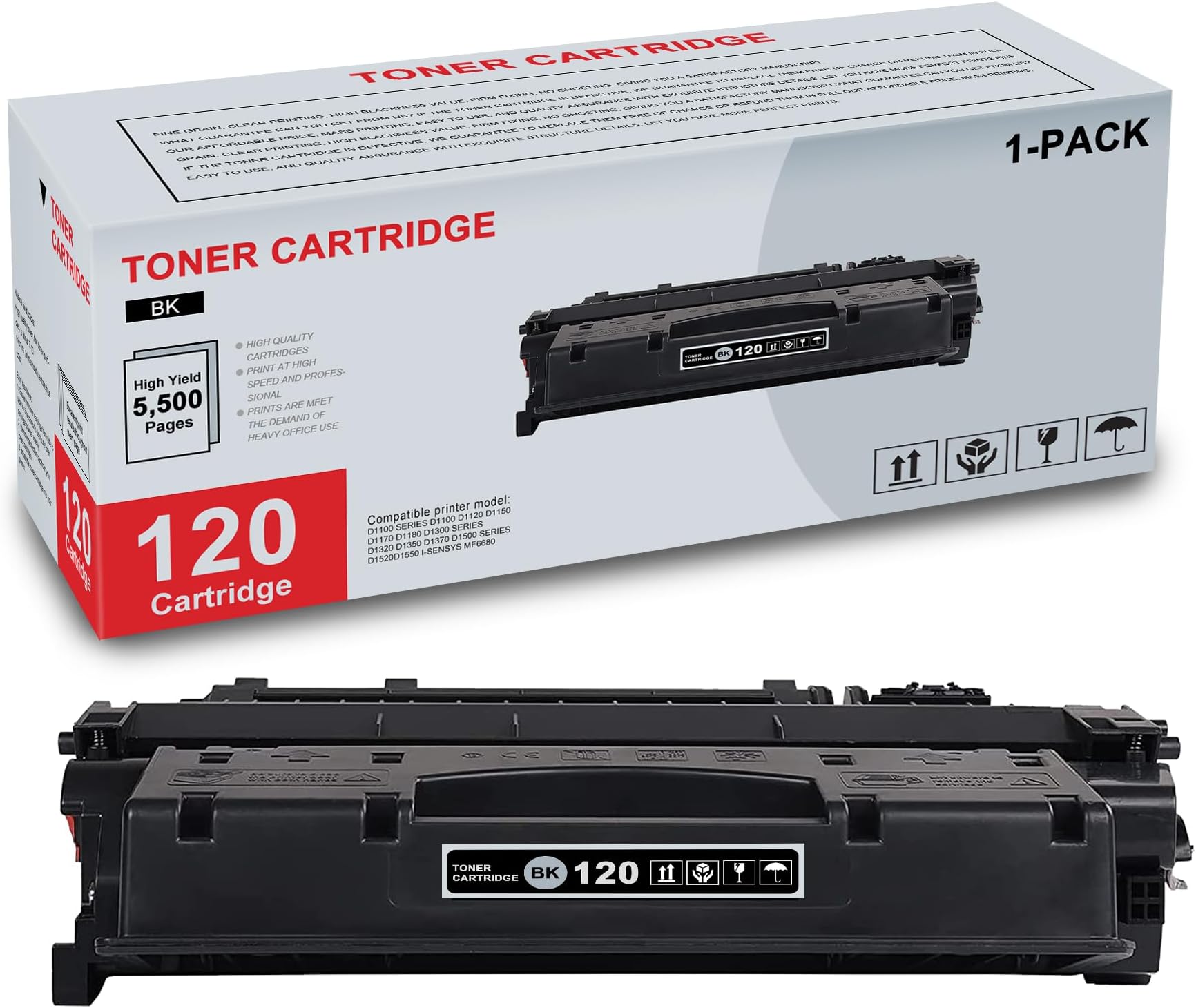 Amazon.com: 1-Pack 120 Black (2617B001) Toner Cartridge High Yield ...