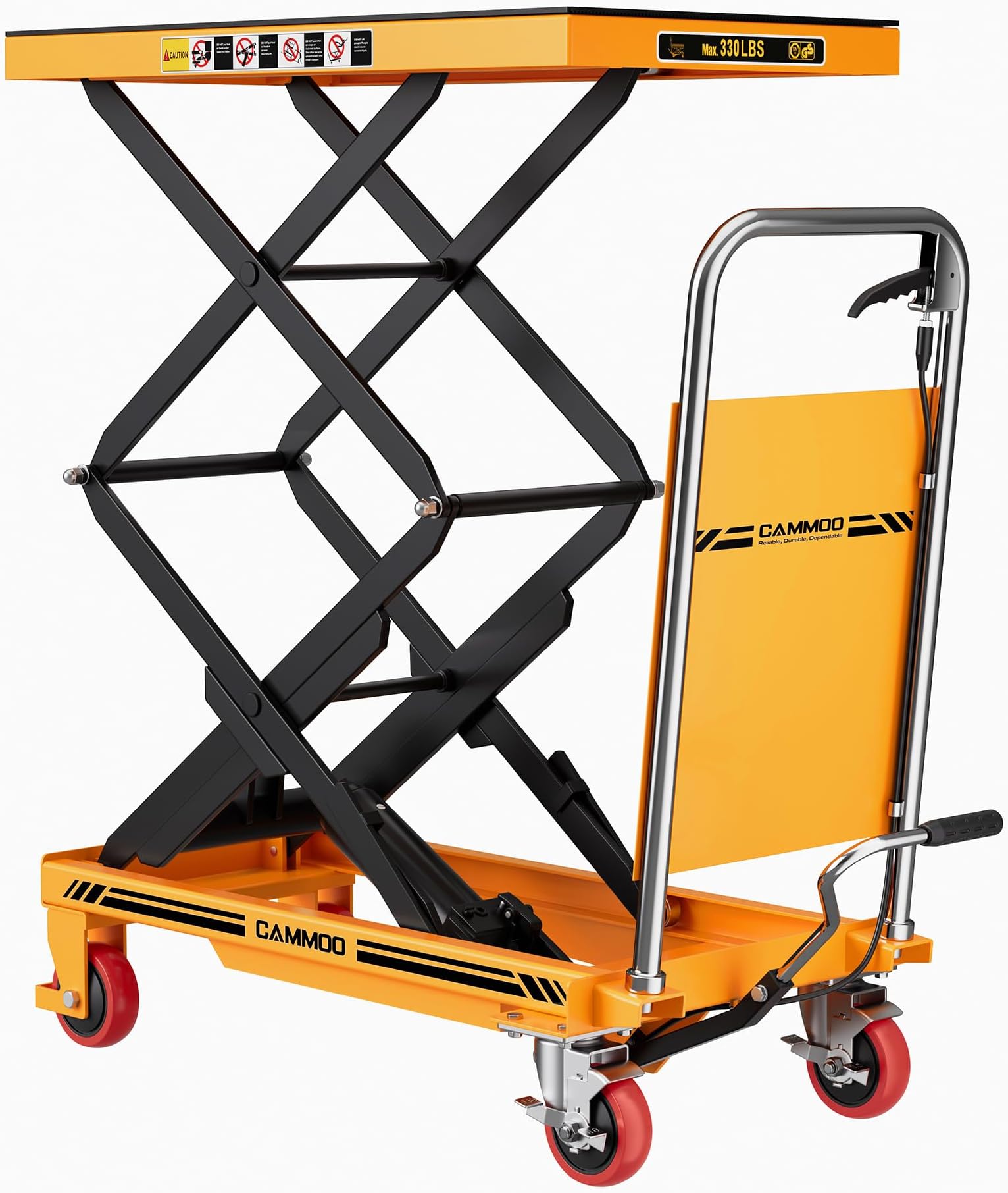 Amazon.com: Hydraulic Lift Table Cart 660LBS Double Scissor Lift Table ...