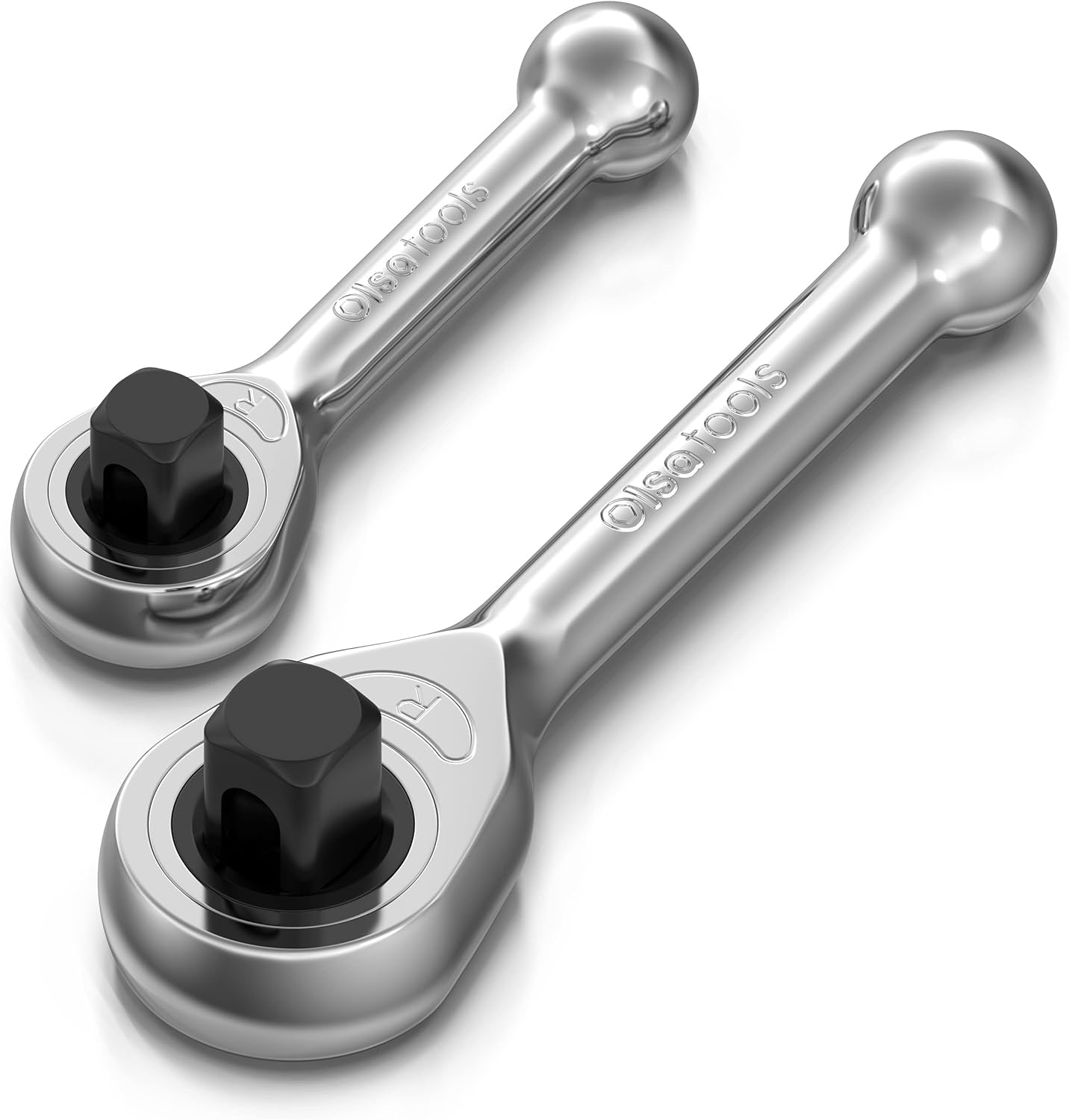 Olsa Tools Gearless Mini Ratchet Set | 1/4" and 3/8" Drive | Stubby ...
