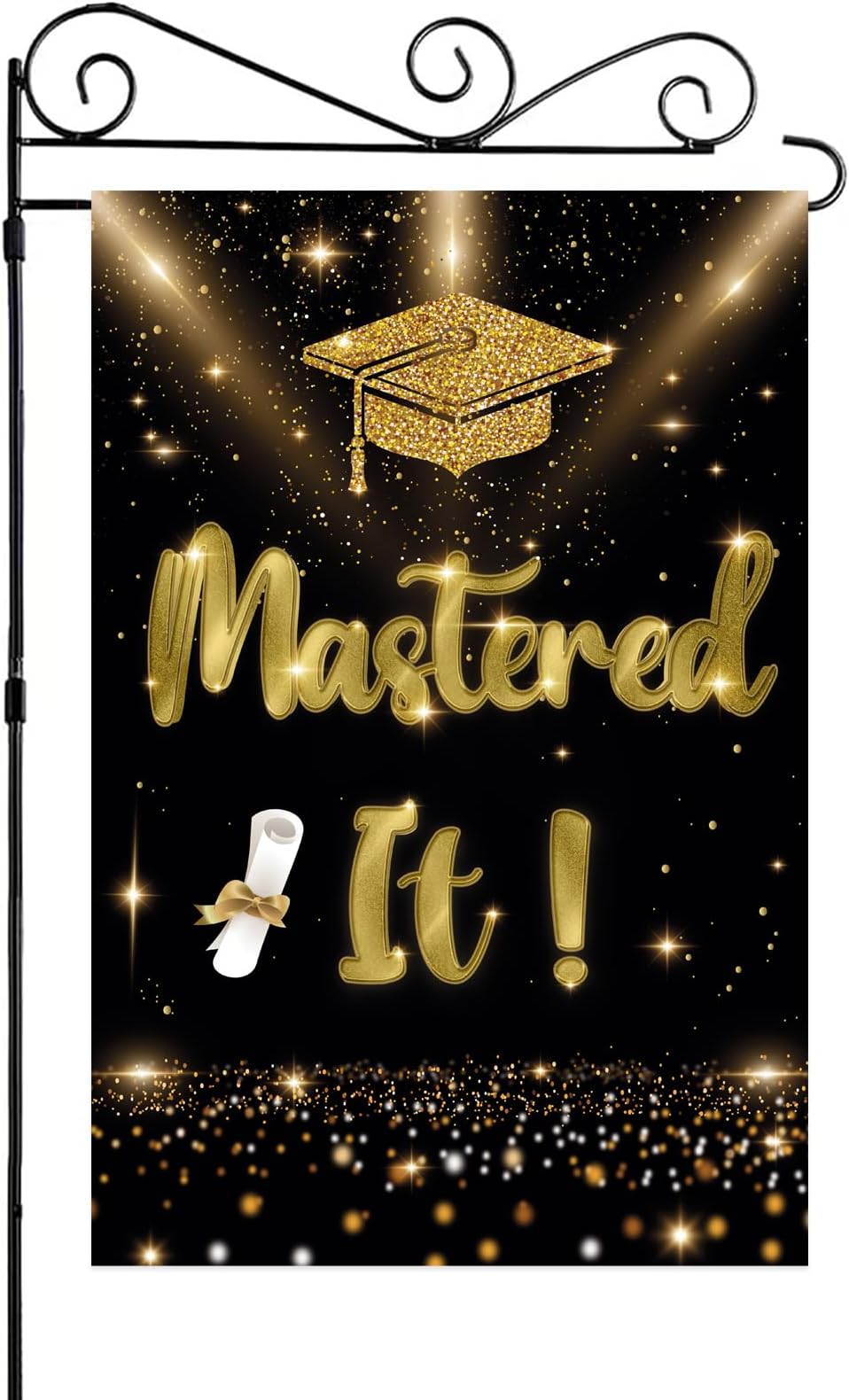 Amazon.com : Labakita Gold Mastered It Garden Flag, Master's Graduation ...