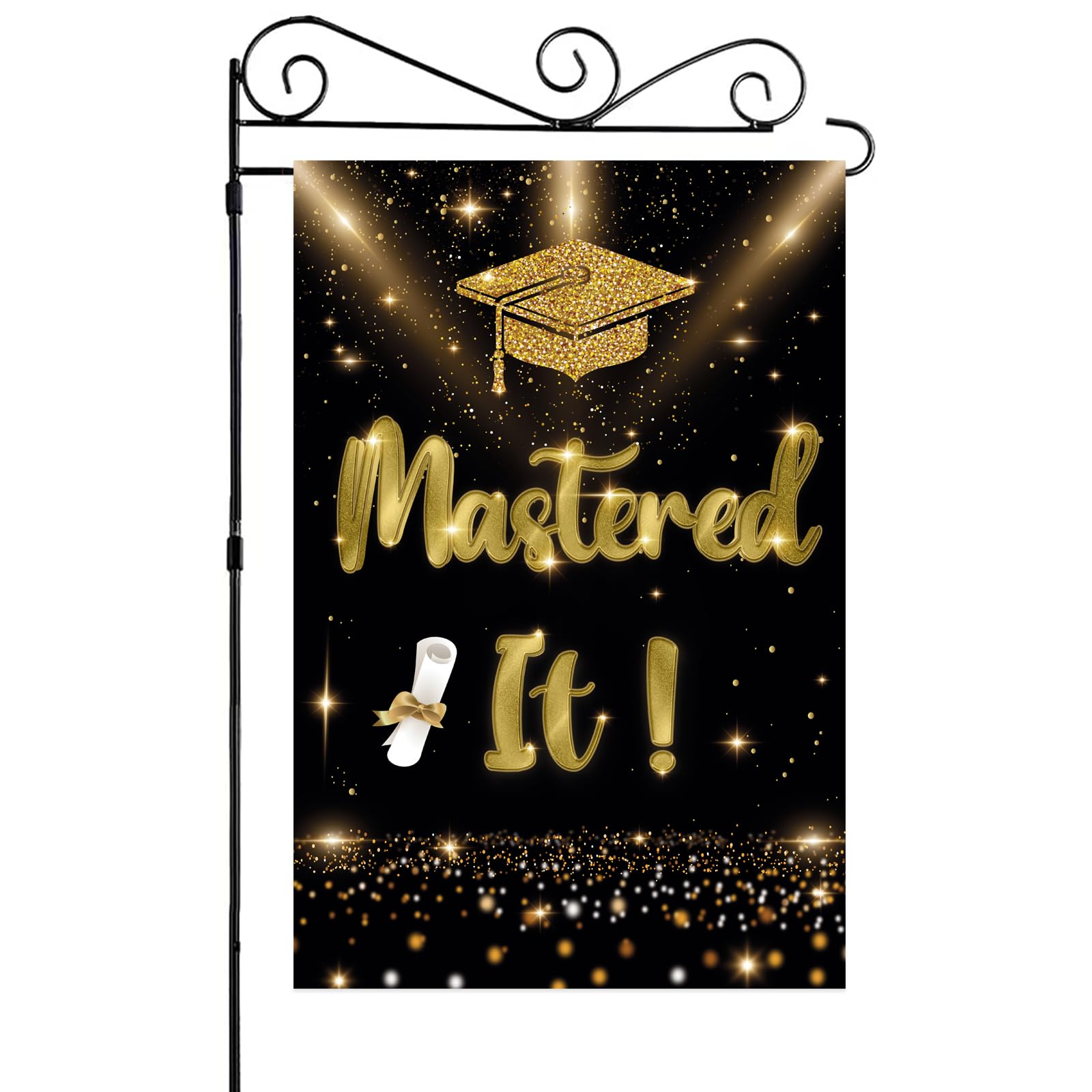 Snapklik.com : Gold Mastered It Garden Flag, Masters Graduation Lawn ...
