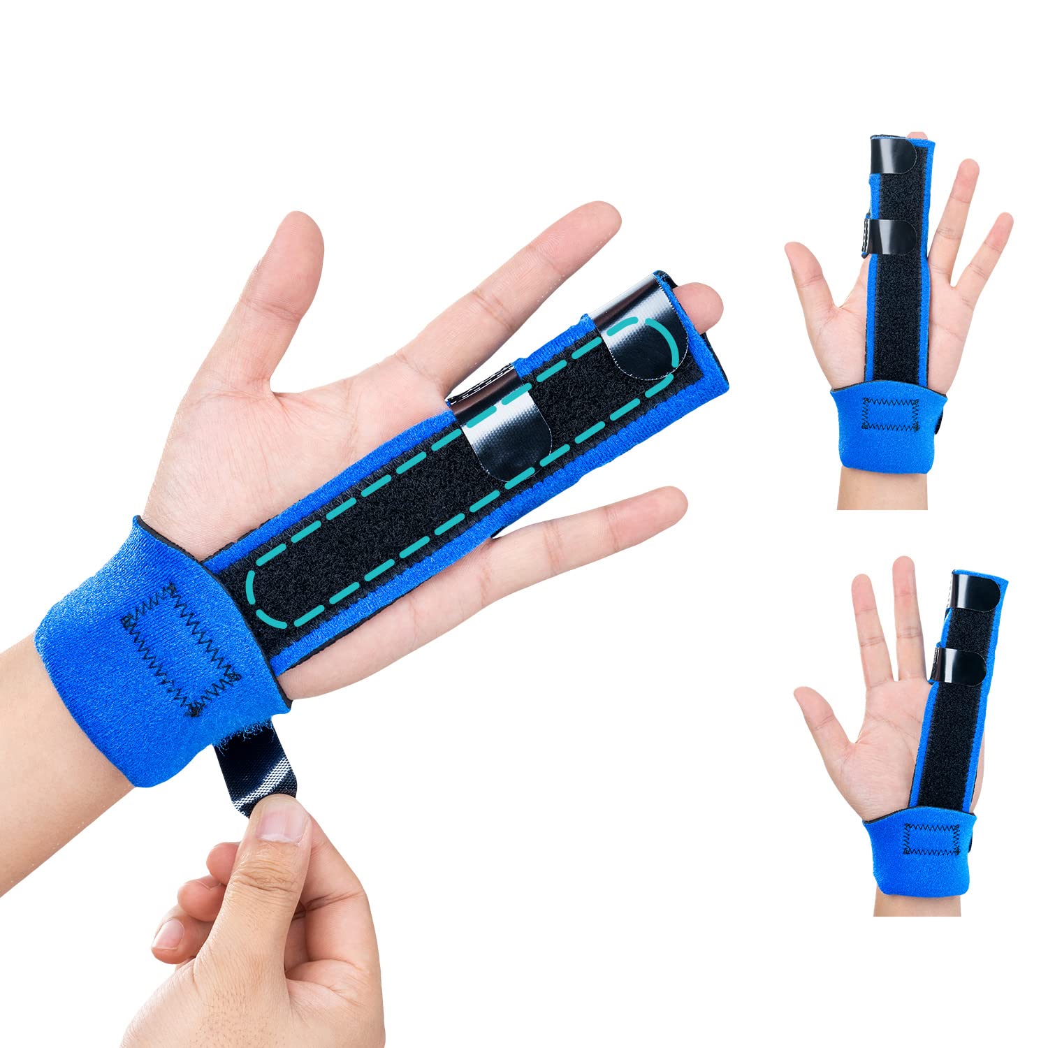 Buy Fingers Splint,Adjustable Finger & Meta Brace, 2 Aluminum Plate ...