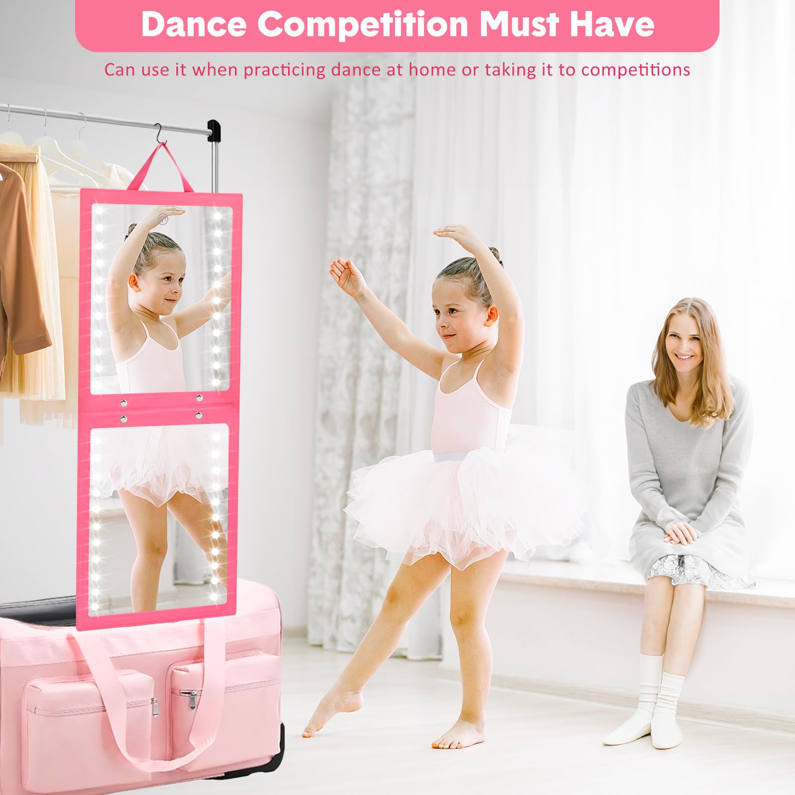 Snapklik.com : Fabuday Lighted Hanging Mirror For Dance Backstage ...