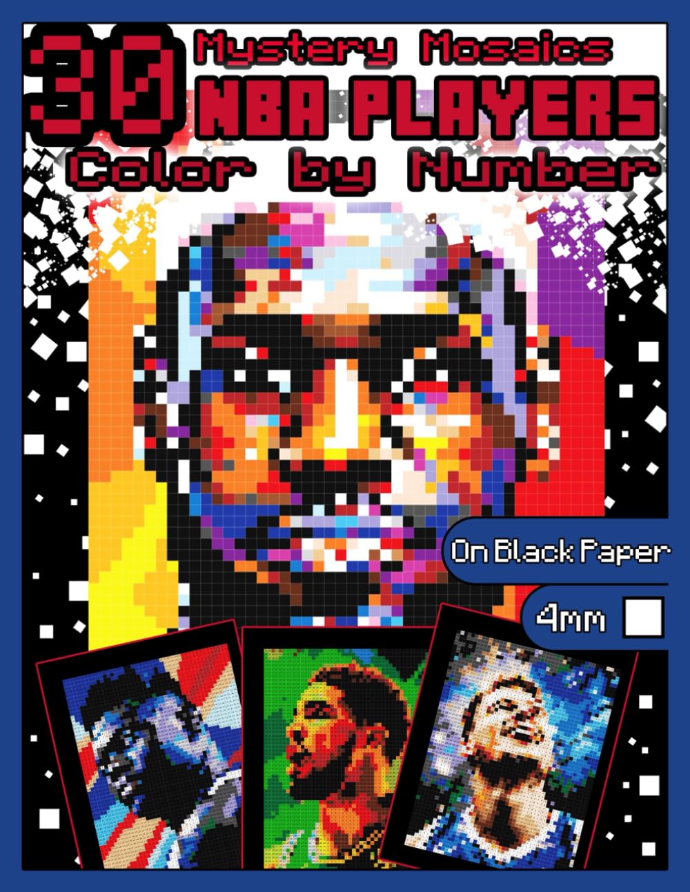 Amazon.com: Mystery Mosaics Color by Number: 30 NBA Players: NBA ...