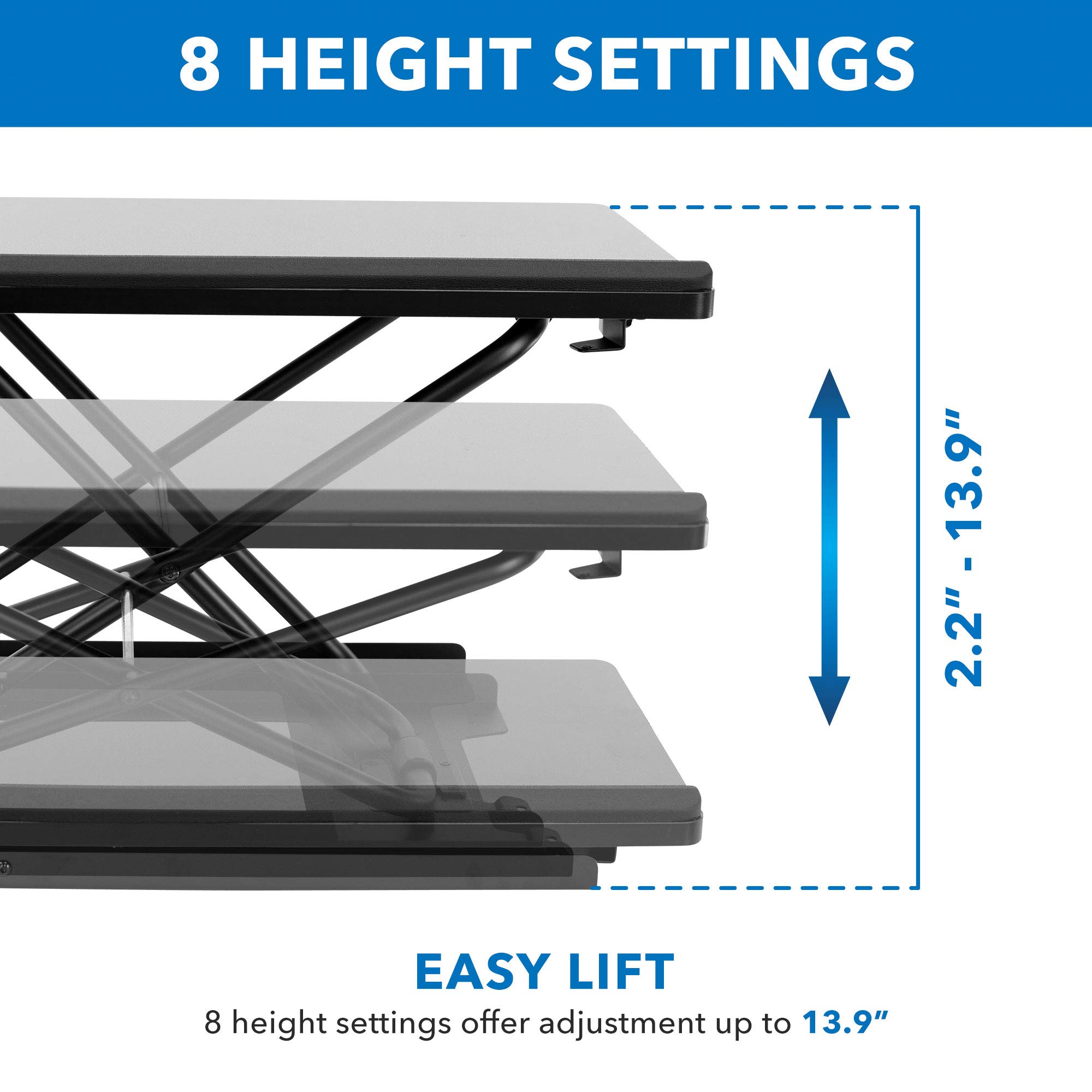 Buy MOUNT-IT! Standing Keyboard Lift [27 inches Heavy Duty] Adjustable ...