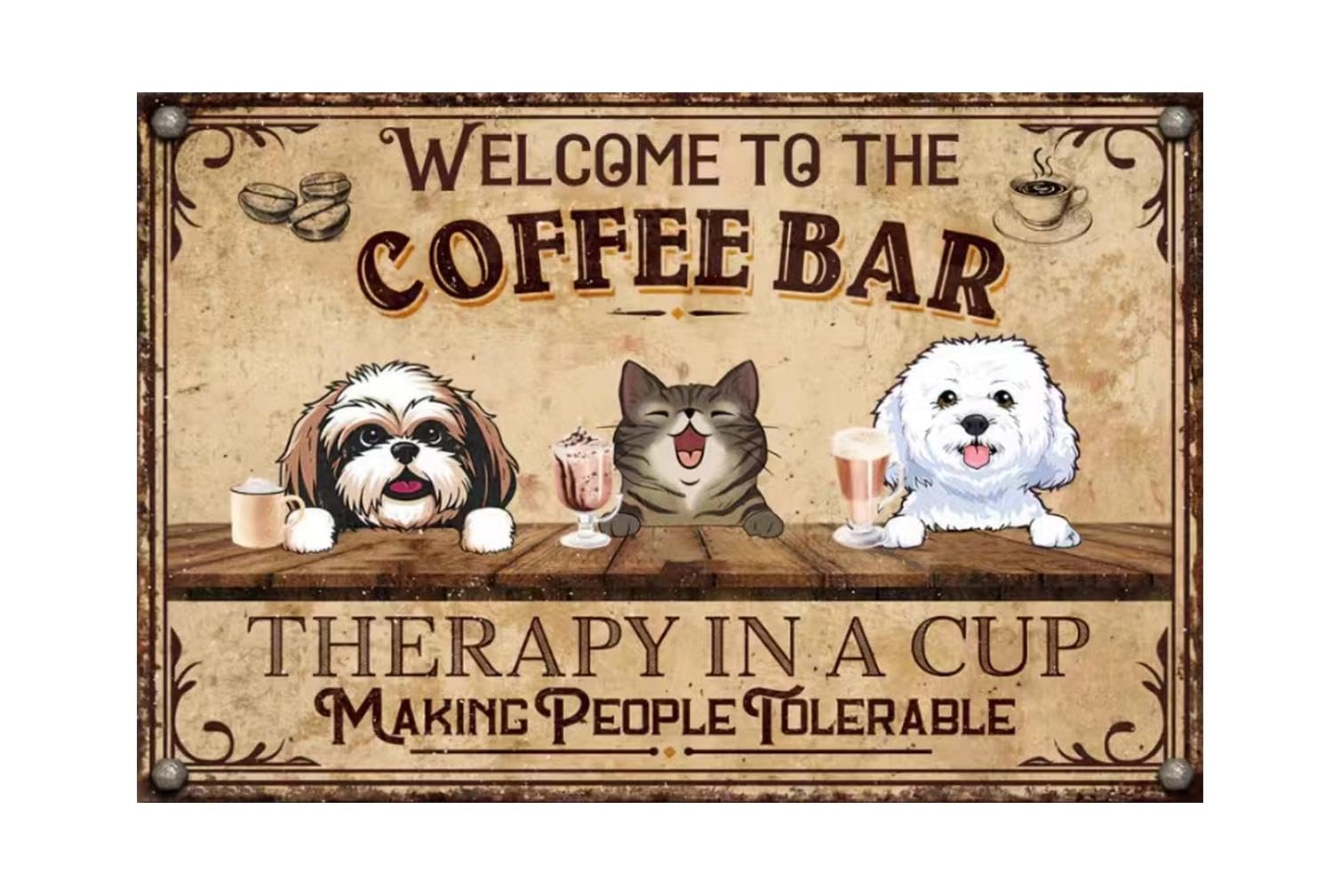 Amazon.com: Xanovir Dog Tin Sign Metal Poster Vintage Wall Décor, Dog ...