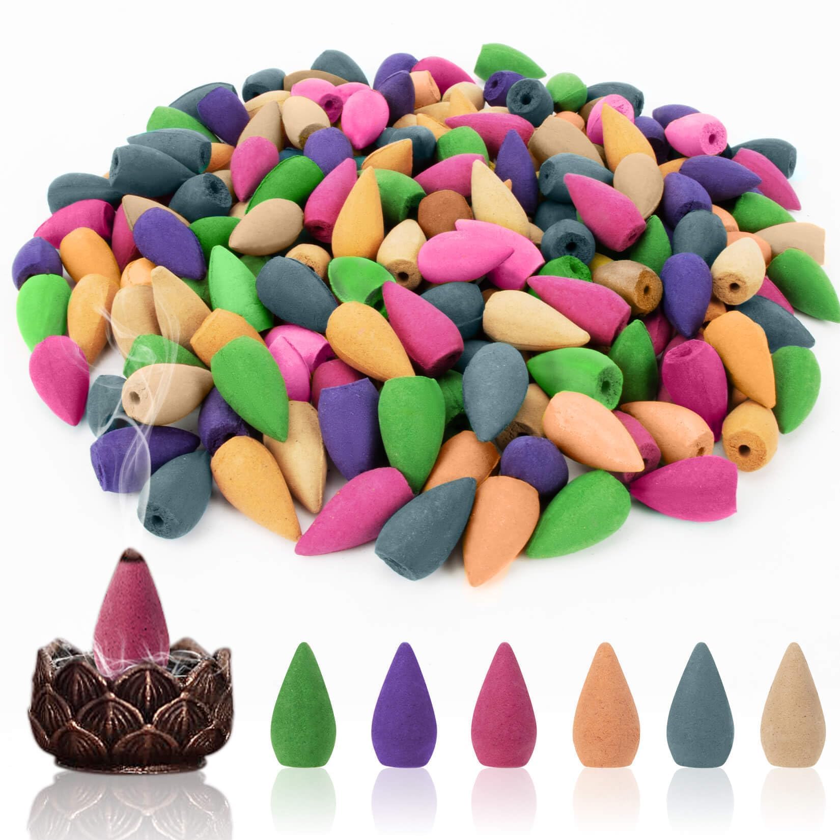 Amazon.com: Sukh Backflow Incense Cones for Waterfall - Waterfall ...