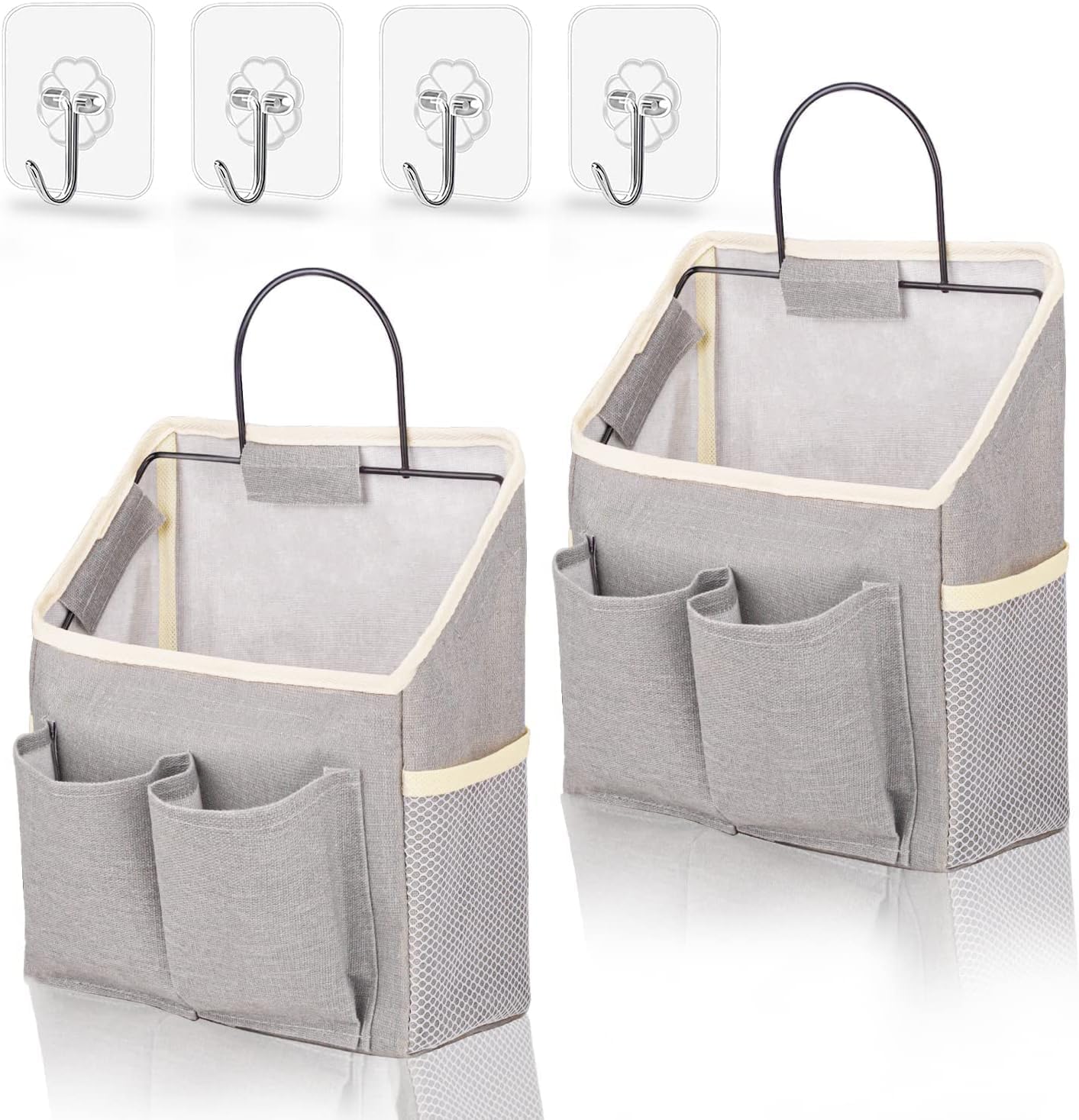 Baoswi 2 Pack Wall Hanging Storage Bag Wall Hanging Organizer Basket ...