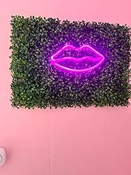 ENUOLI Neon Light Pink Lip Neon Lights Neon LED Lips Lights Pink Neon ...
