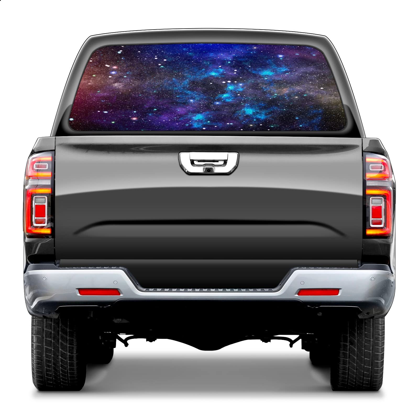 Amazon.com - Truck Rear Window Graphic Decals Blue Galaxy Pickup Car ...