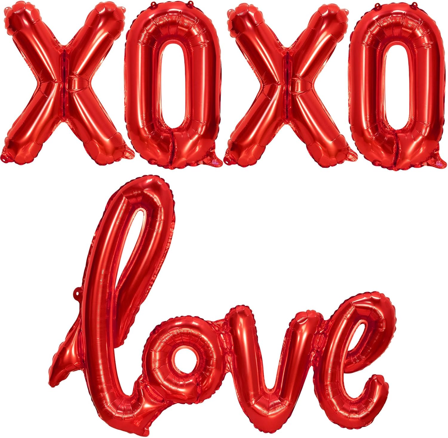 Amazon.com: XOXO and LOVE Balloons | Red Valentines Day Decorations ...